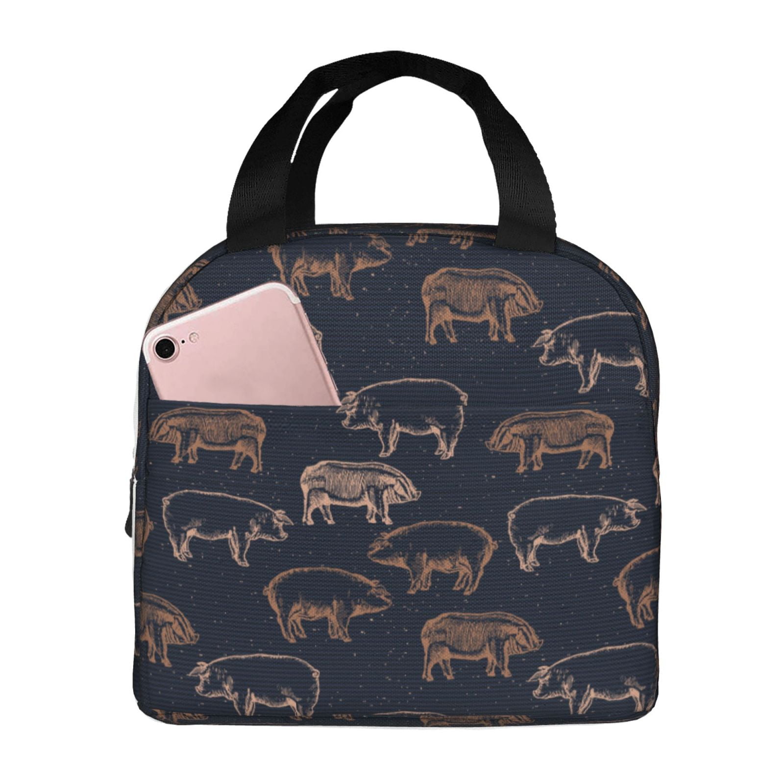 Disketp Pig Farm Lunch Bag for Women Men, Leakproof Thermal Cooler Sack ...