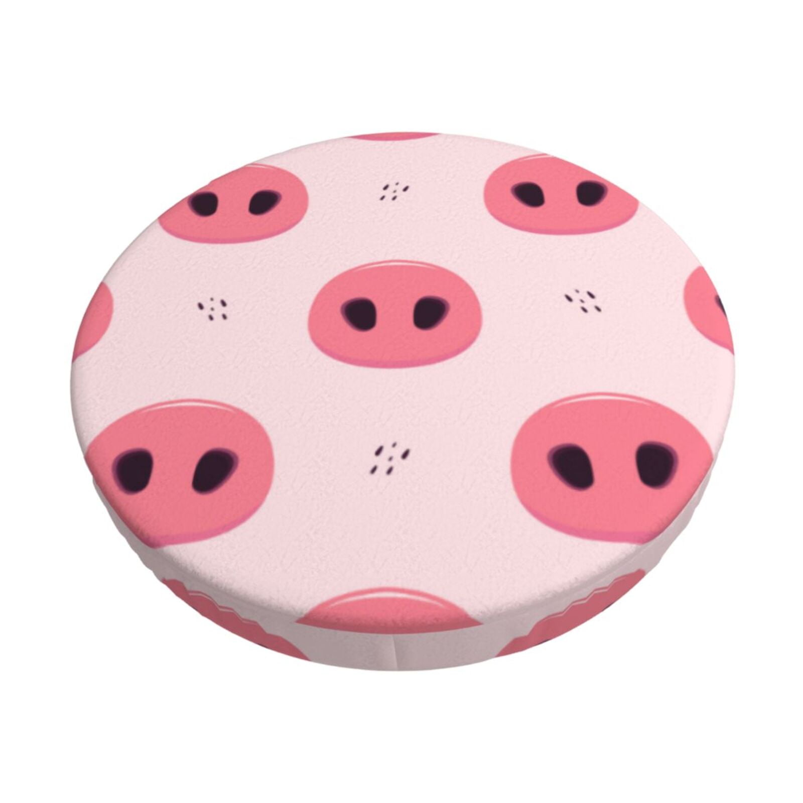 Disketp Pig Noses Stool Covers Round, Super Soft Round Bar Stool ...