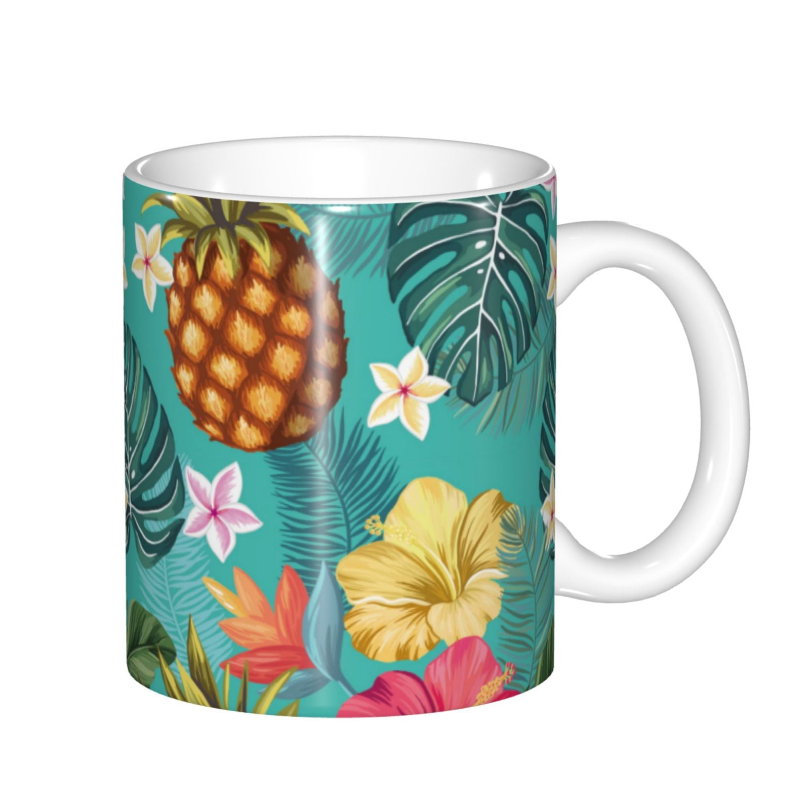 Disketp Pineapple Large Coffee Mug with Handle Tea Cup Novelty Coffee ...