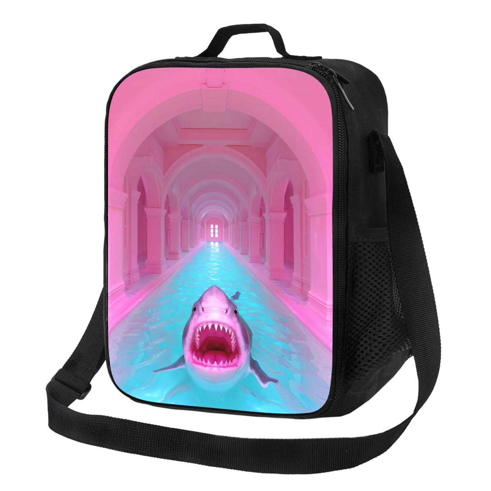 Disketp Pink Shark Pool Fantasy Insulated Lunch Bag Lunch Box - Lunch ...