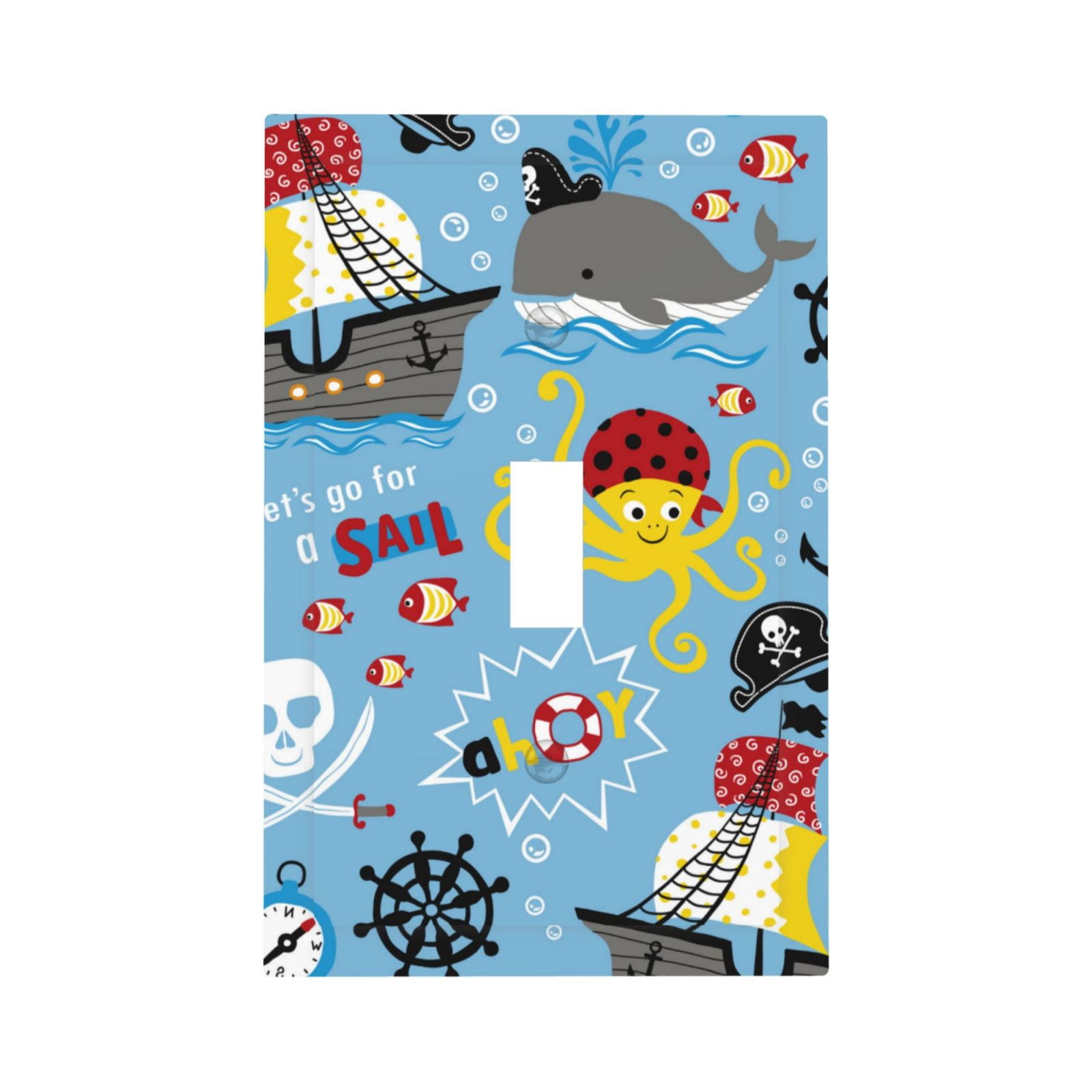 Disketp Pirate Marine Animals Decorative Light Switch or Outlet Wall ...