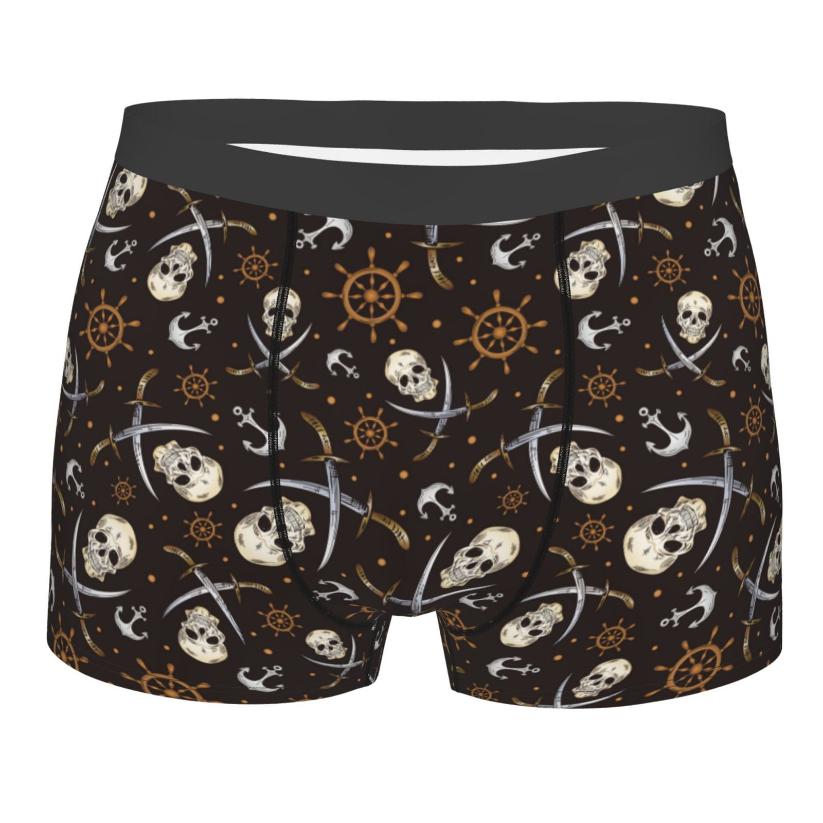 Disketp Pirate Skulls Men'S Boxer Briefs,Soft And Breathable Cotton ...