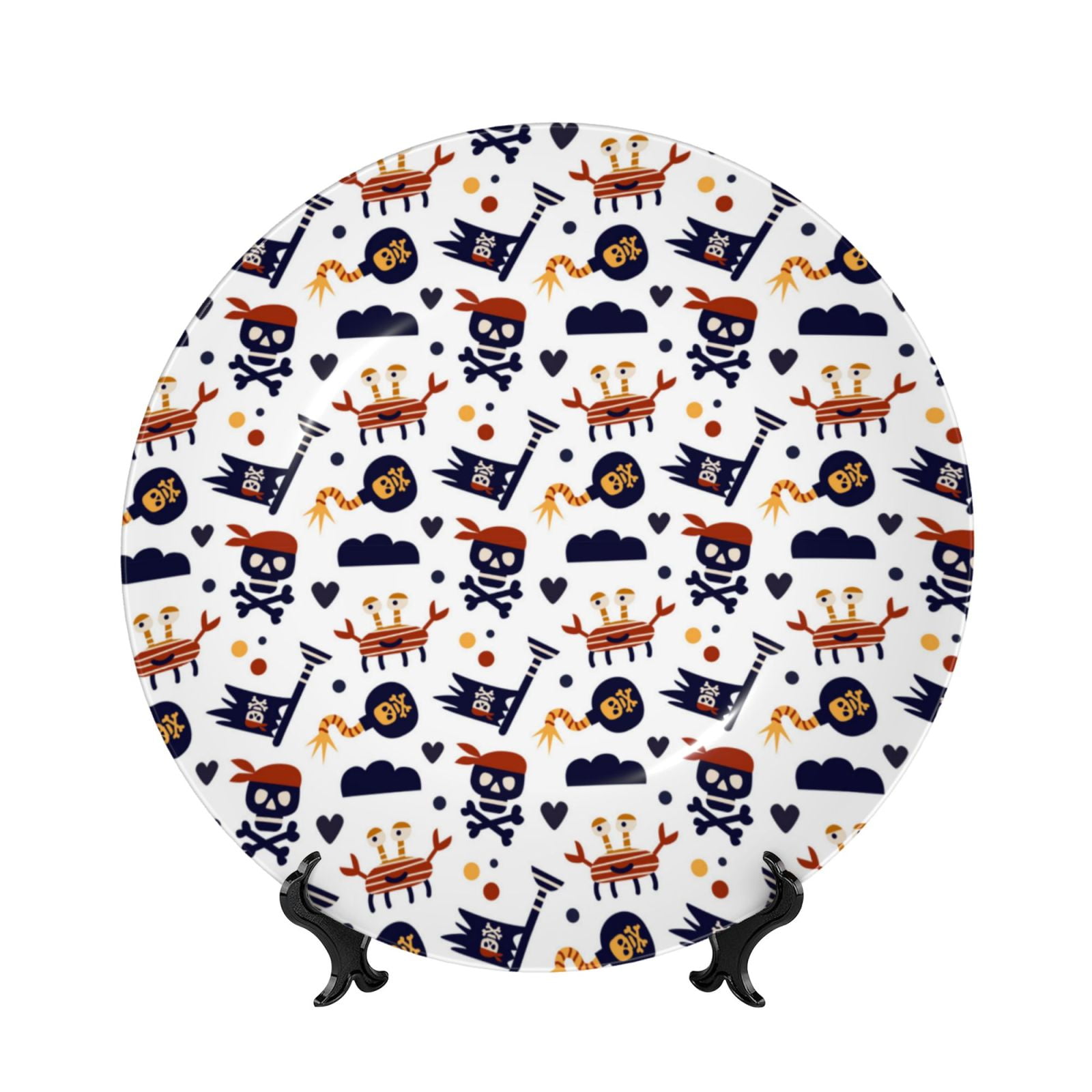 Disketp Pirate Theme Ceramic Plate Dinner Plates Bone China Decorative ...