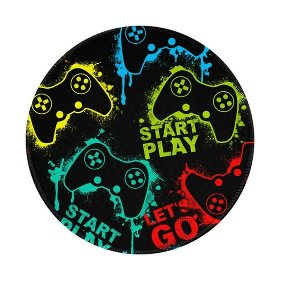 Disketp Play Game Start Small Mouse Pad 7.9x7.9 Inches,Washable Round ...