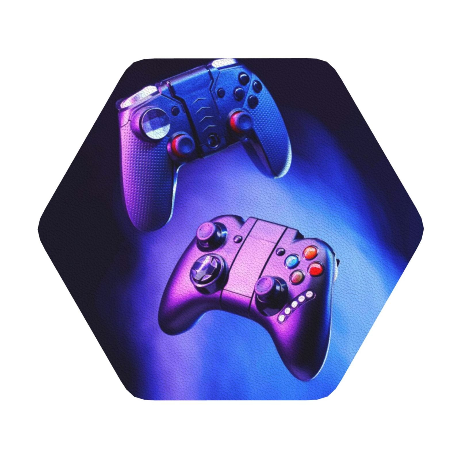 Disketp Play Gaming Funny Coasters,4 Pcs Leather Coasters With Holder ...