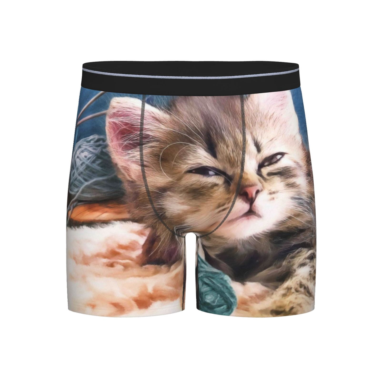 Disketp Playful Cat Men's Boxer Briefs Men’s Underwear Boxer Briefs for ...