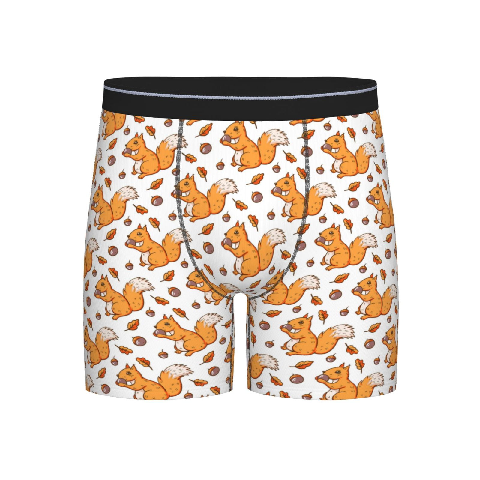 Disketp Playful Squirrel Autumn Men's Boxer Briefs Men’s Underwear ...