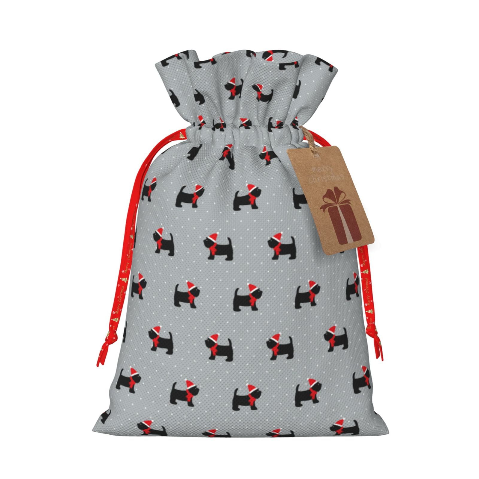 Disketp Polka Dot Christmas Dog Gift Bags, Holiday Gift Wrap Christmas ...