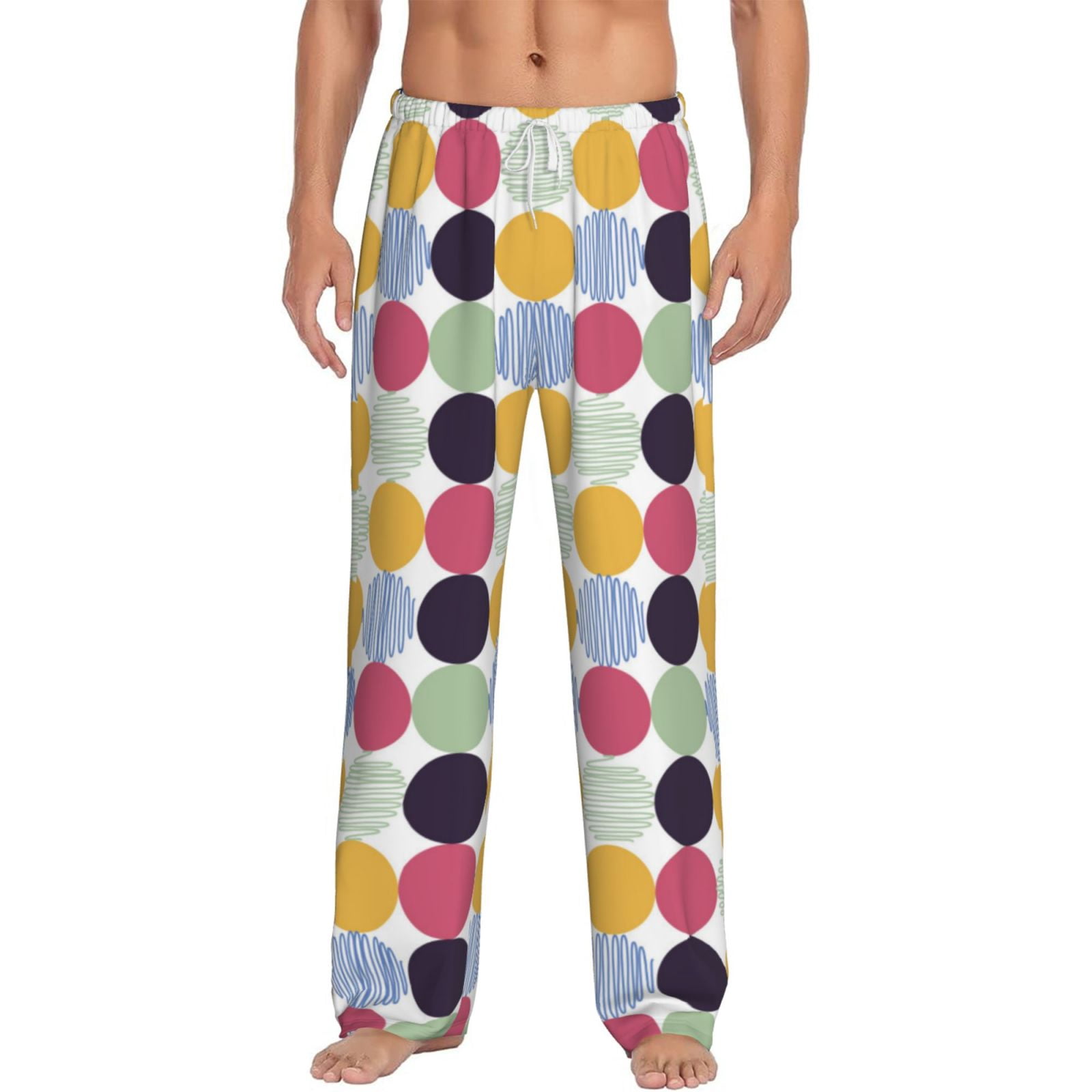 Disketp Polka Dot Men'S Pajama Pants - Ultra Soft Fleece Sleep And ...