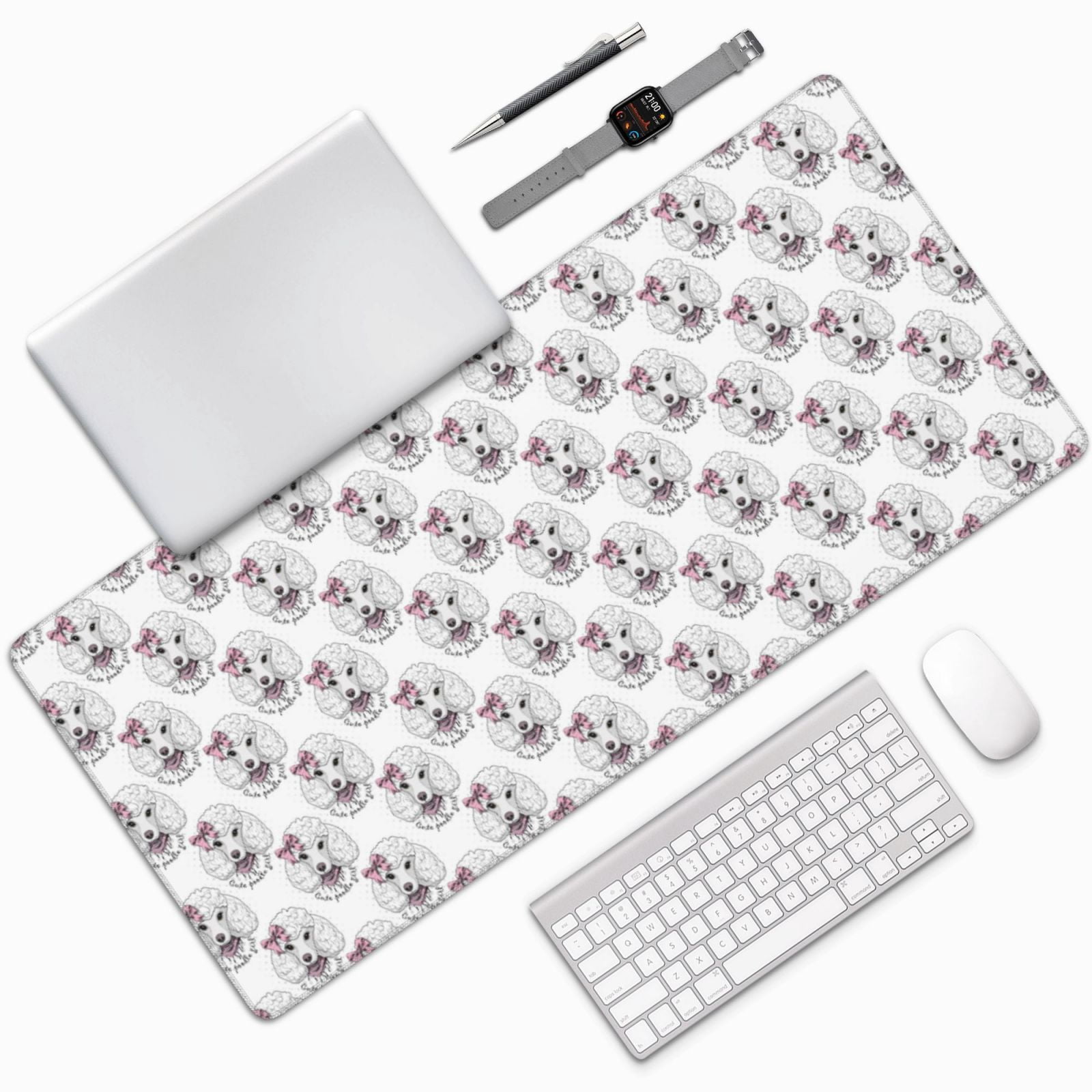 Disketp Poodle Dog Gaming Mouse Mat Long Extended Mouse Pad Desk Mat ...