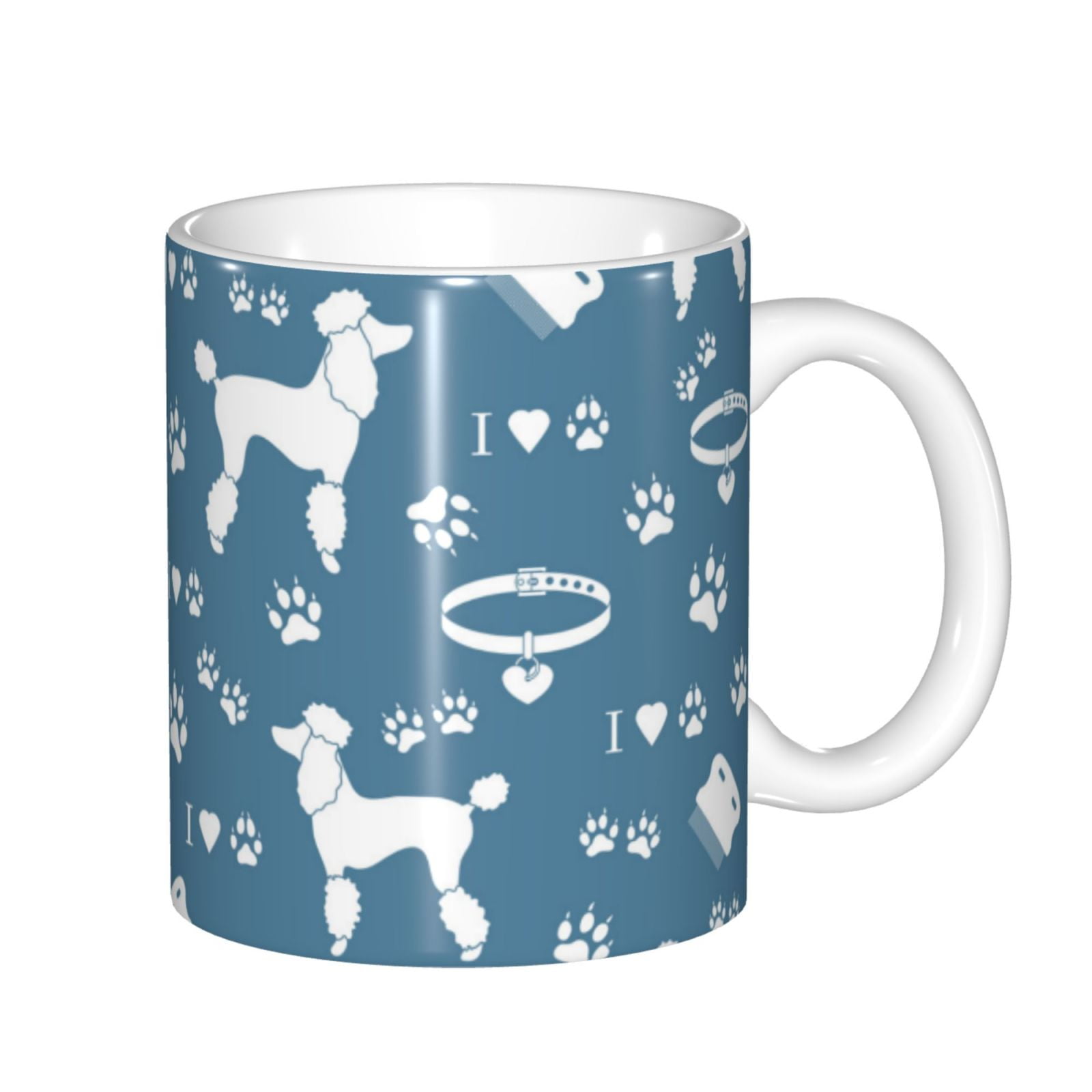 Disketp Poodle Dog Large Coffee Mug with Handle Tea Cup Novelty Coffee ...