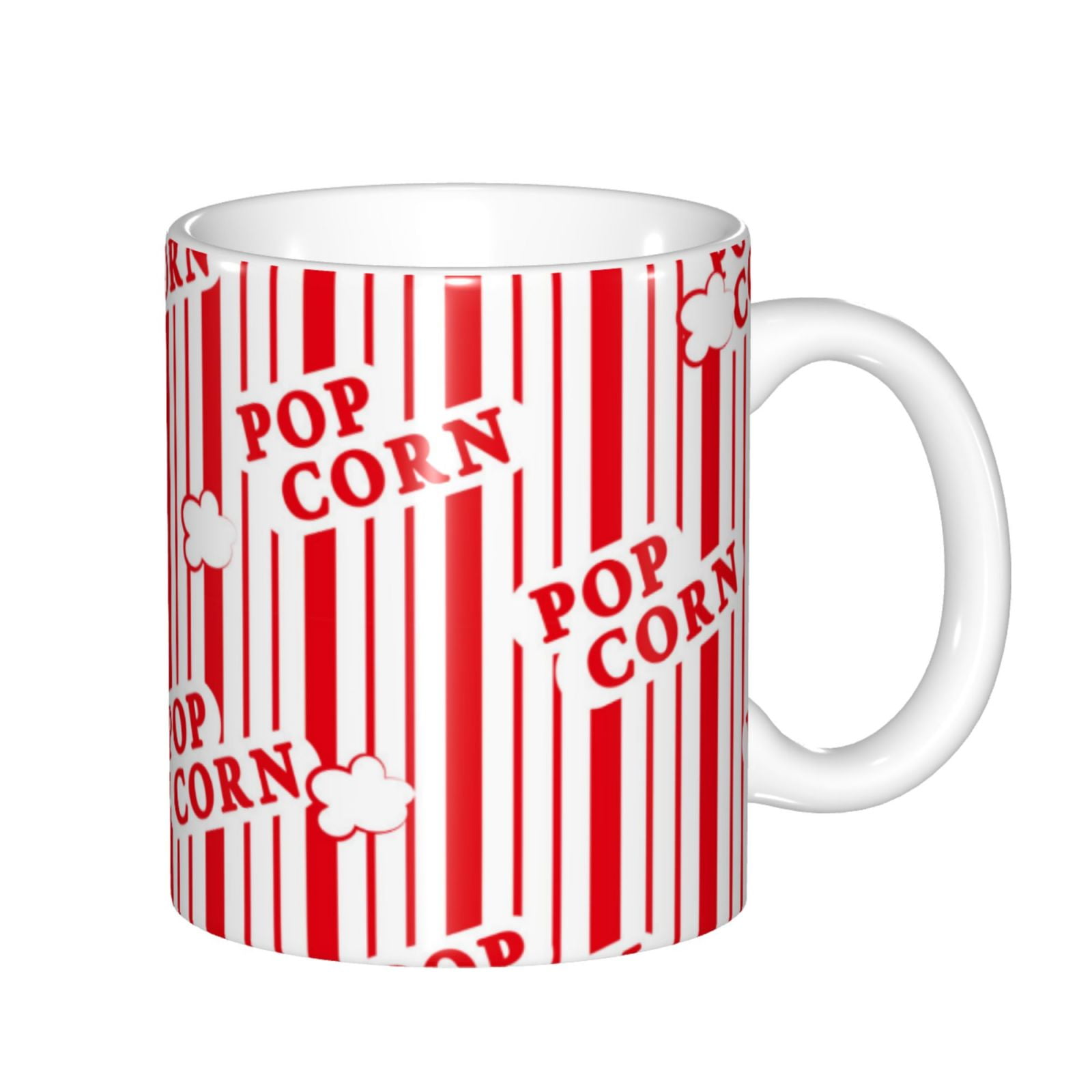 Disketp Popcorn 1 Large Coffee Mug with Handle Tea Cup Novelty Coffee ...