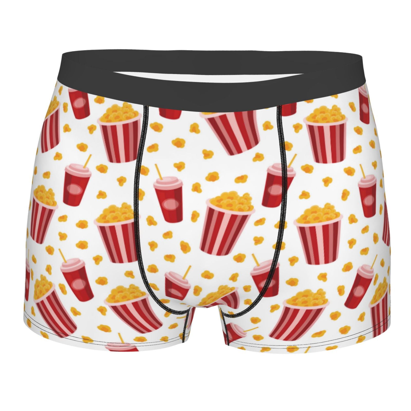 Disketp Popcorn Men's Boxer Briefs,Soft and Breathable Cotton Underwear ...