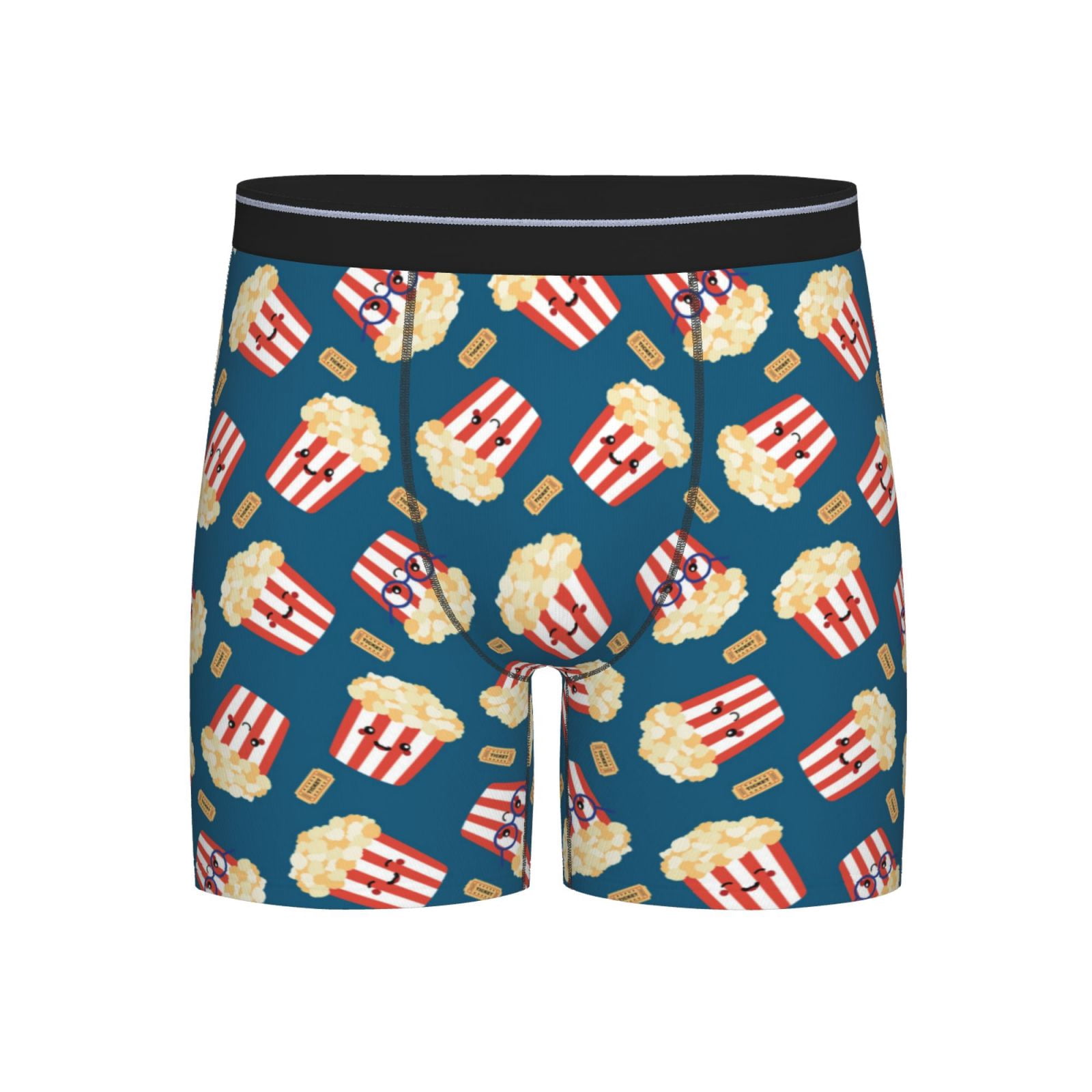 Disketp Popcorn With Glasses Men's Boxer Briefs Men’s Underwear Boxer ...