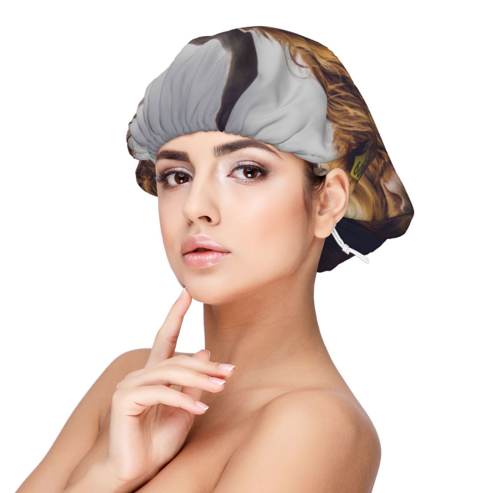 Disketp Portrait Of Cow With Its Baby Cow Adjustable Sleeping Hair Cap ...