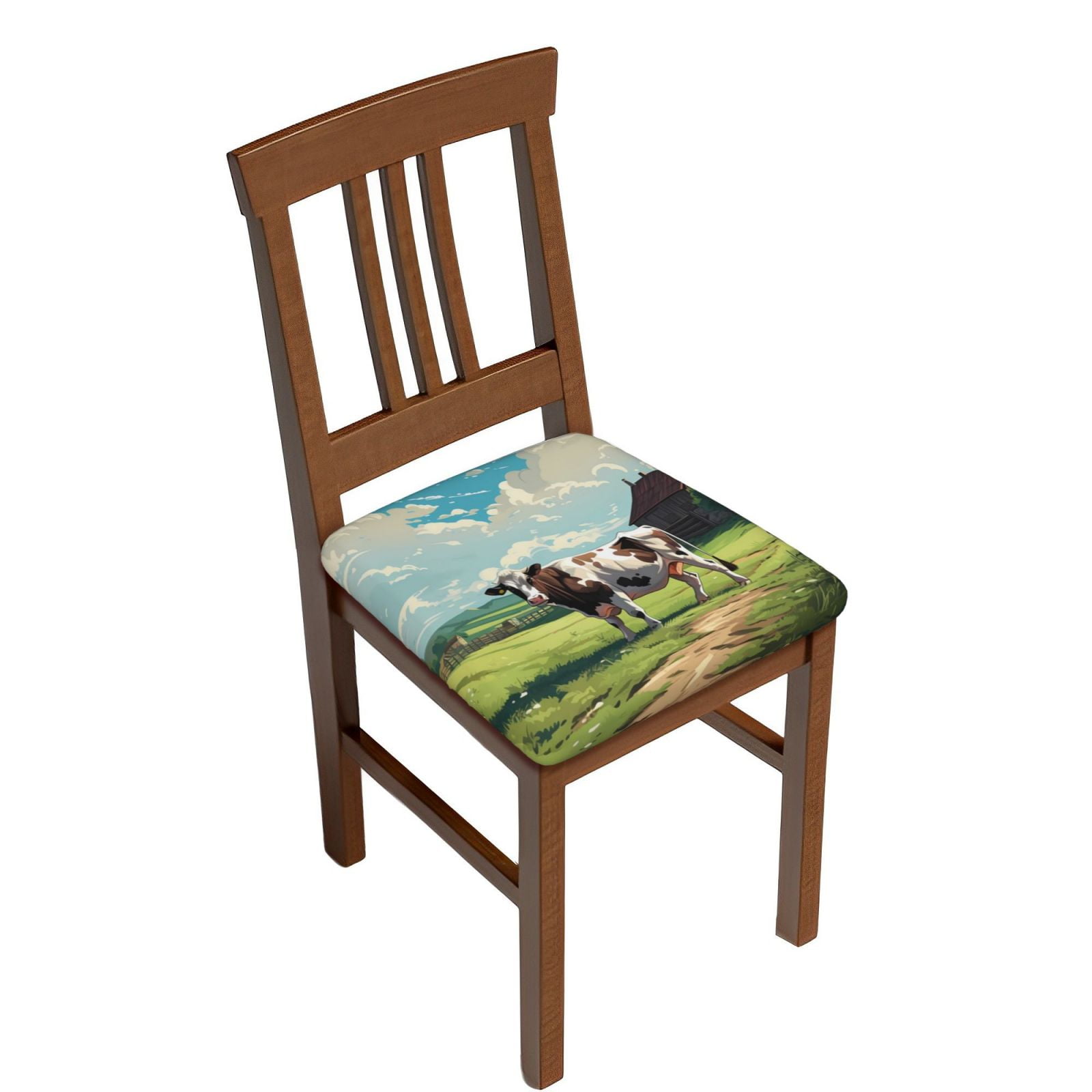 Disketp Prairie Pasture Cow for Square Chair Cushion Covers for Hotel ...