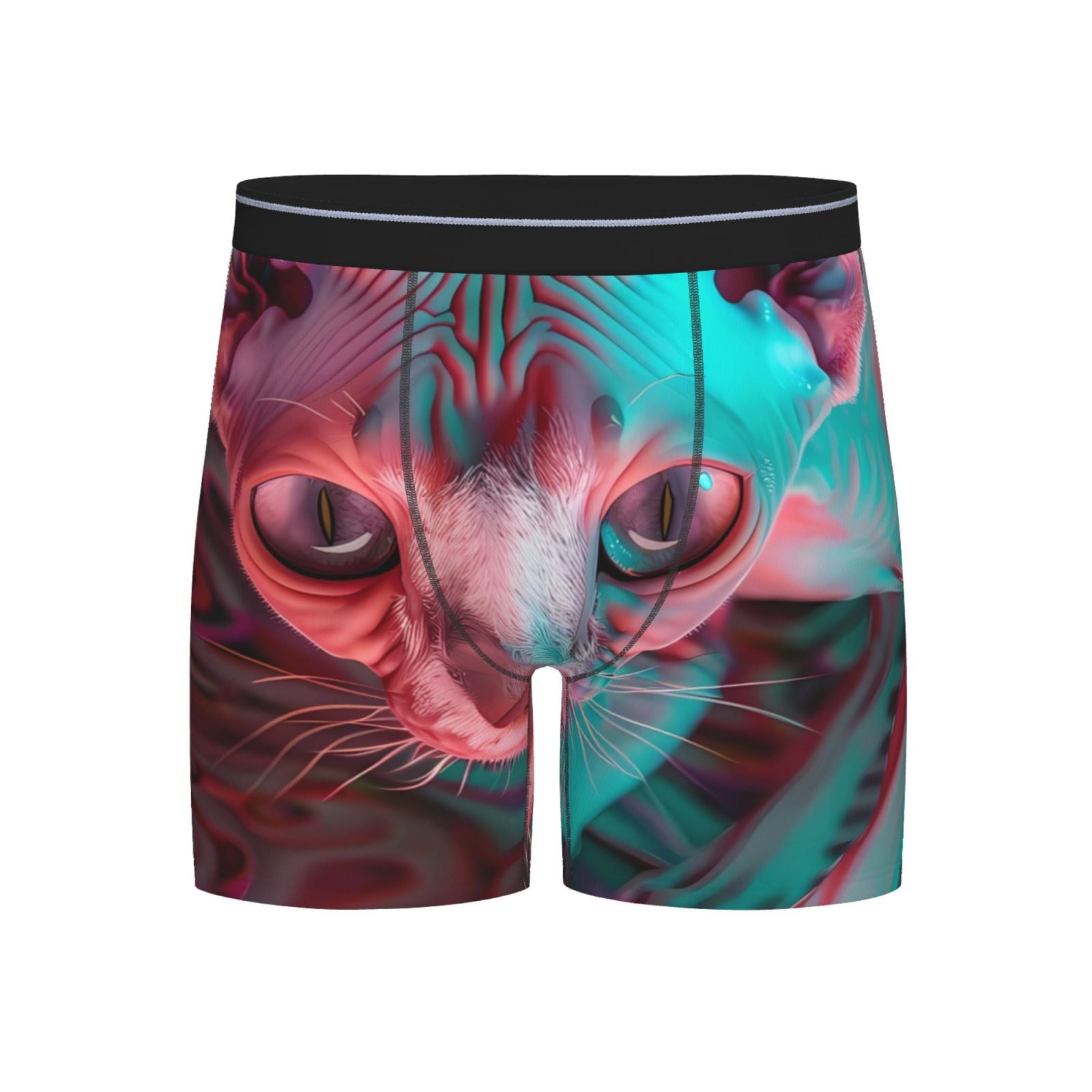 Disketp Psychedelic Hairless Cat Men's Boxer Briefs Men’s Underwear ...