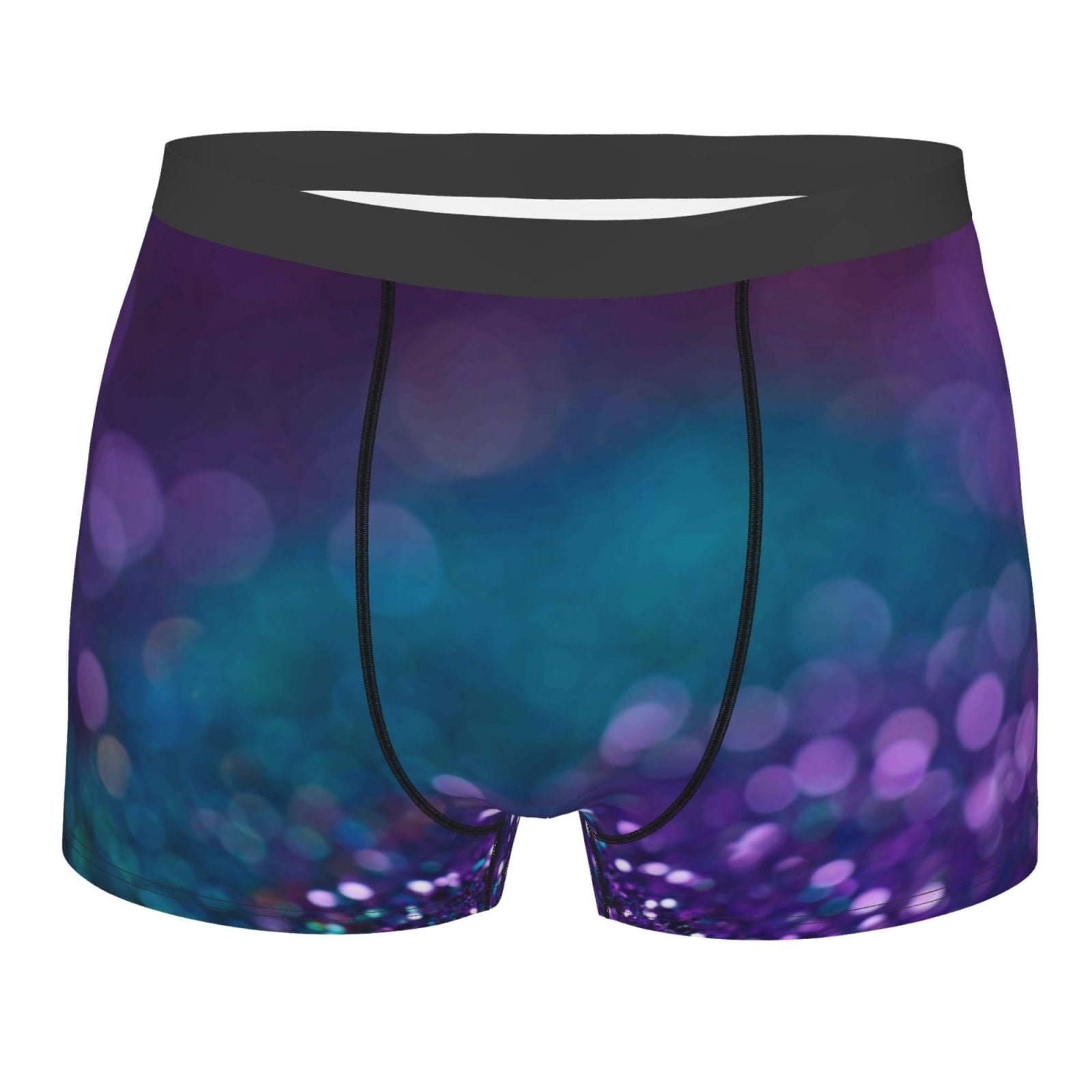 Disketp Purple And Green Glitter Men'S Boxer Briefs,Soft And Breathable ...