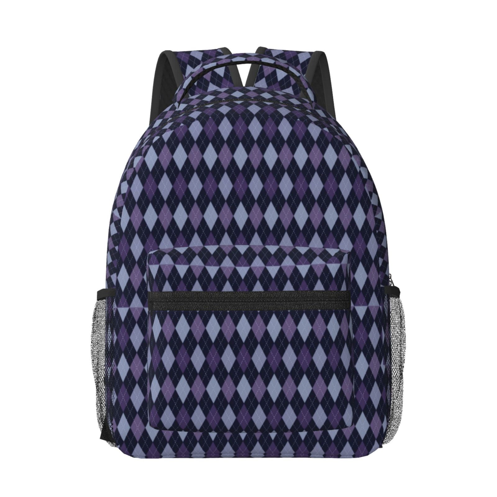 Disketp Purple and Blue Squares Backpack - Comfortable Daypack with The ...