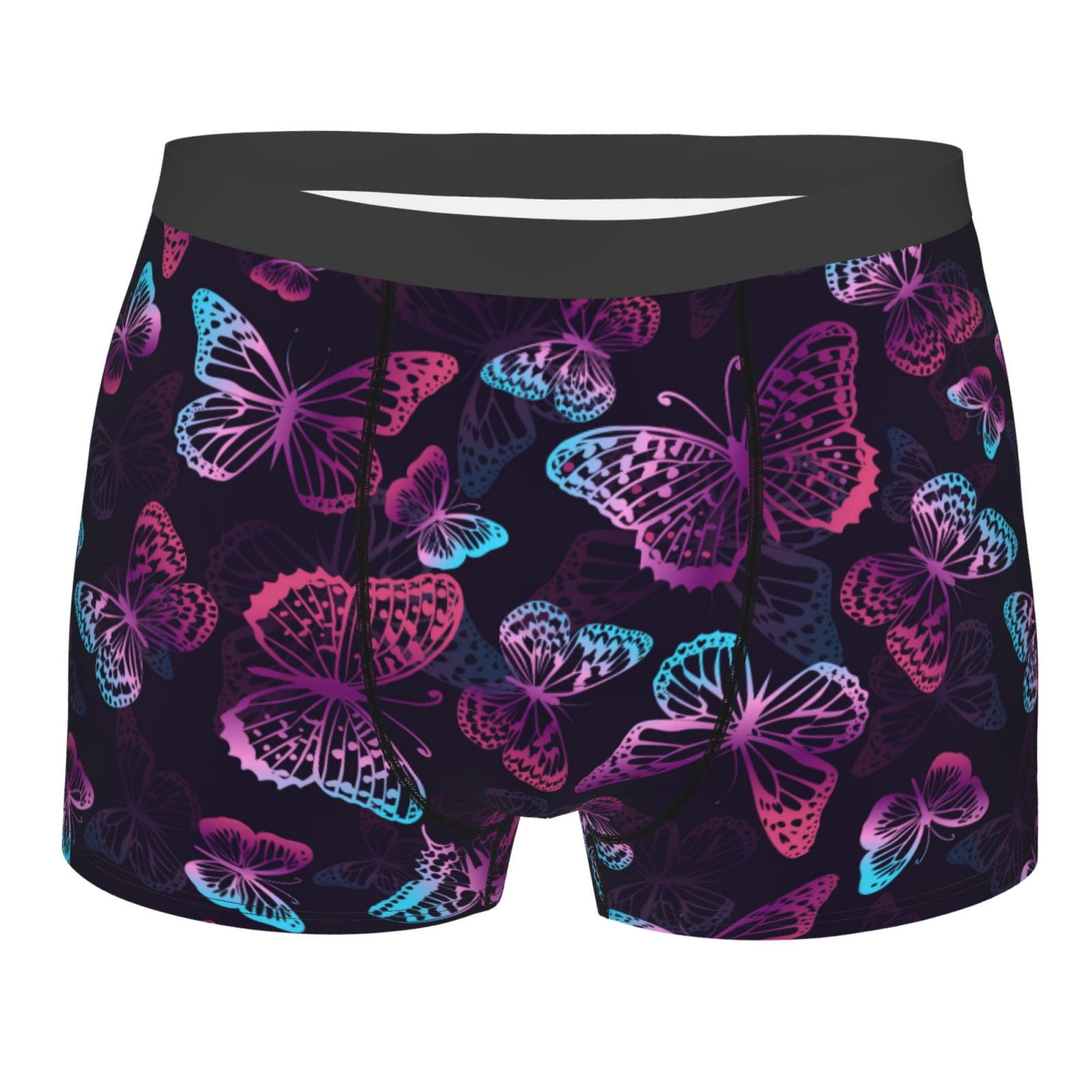 Disketp Purple Butterfly Men'S Boxer Briefs,Soft And Breathable Cotton ...