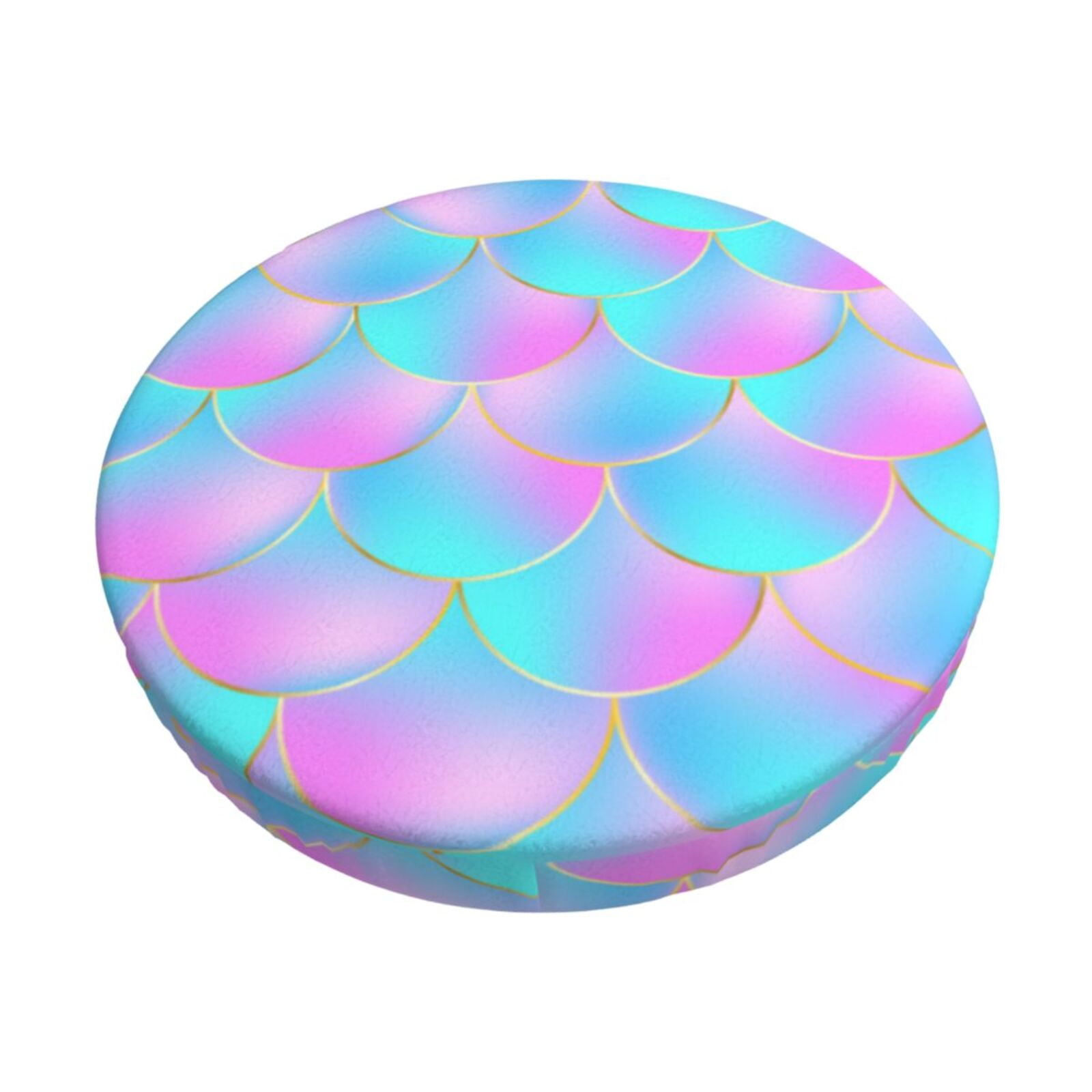 Disketp Purple Dragon Scales Stool Covers Round, Super Soft Round Bar ...