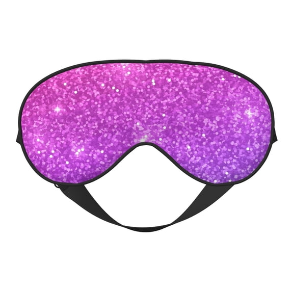 Disketp Purple Glitter Print Sleep Mask-Eye Mask for Sleeping ...