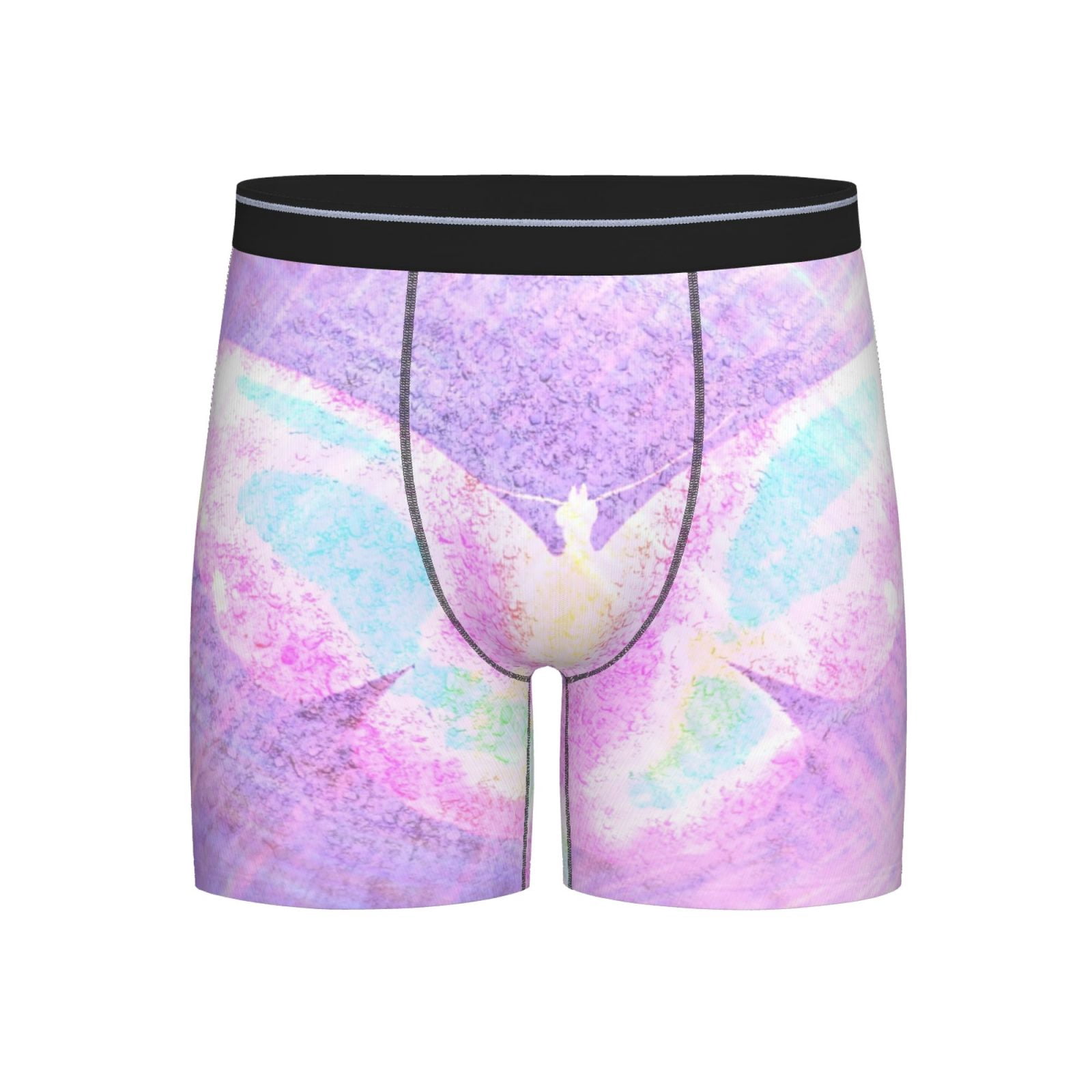 Disketp Purple Sparkling Butterfly Men's Boxer Briefs Men’s Underwear ...