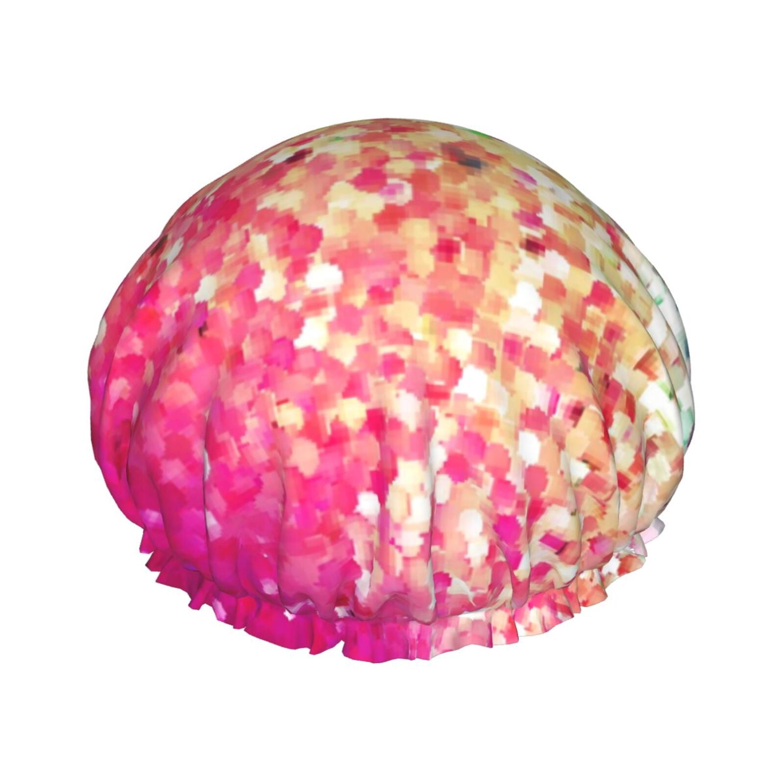 Disketp Purple Sparkling Shower Caps,Reusable Shower Cap For Women ...