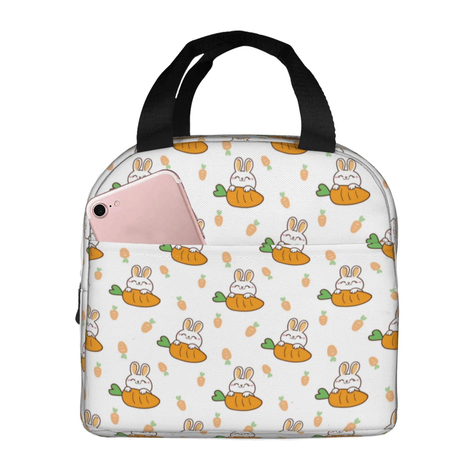 Disketp Rabbit And Carrot Lunch Bag for Women Men, Leakproof Thermal ...