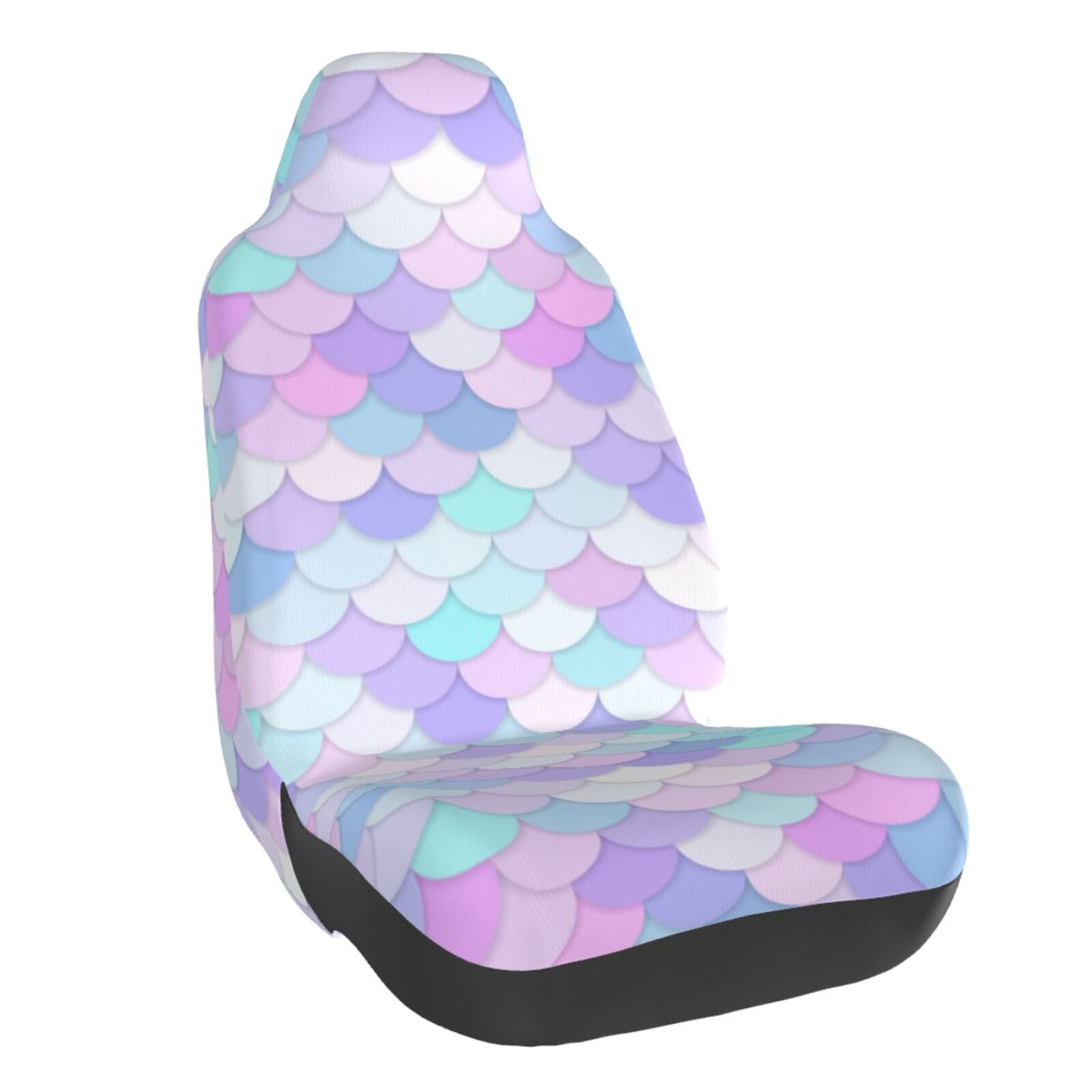 Disketp Rainbow Scales Car Seat Covers Universal Front Seat Coves for ...