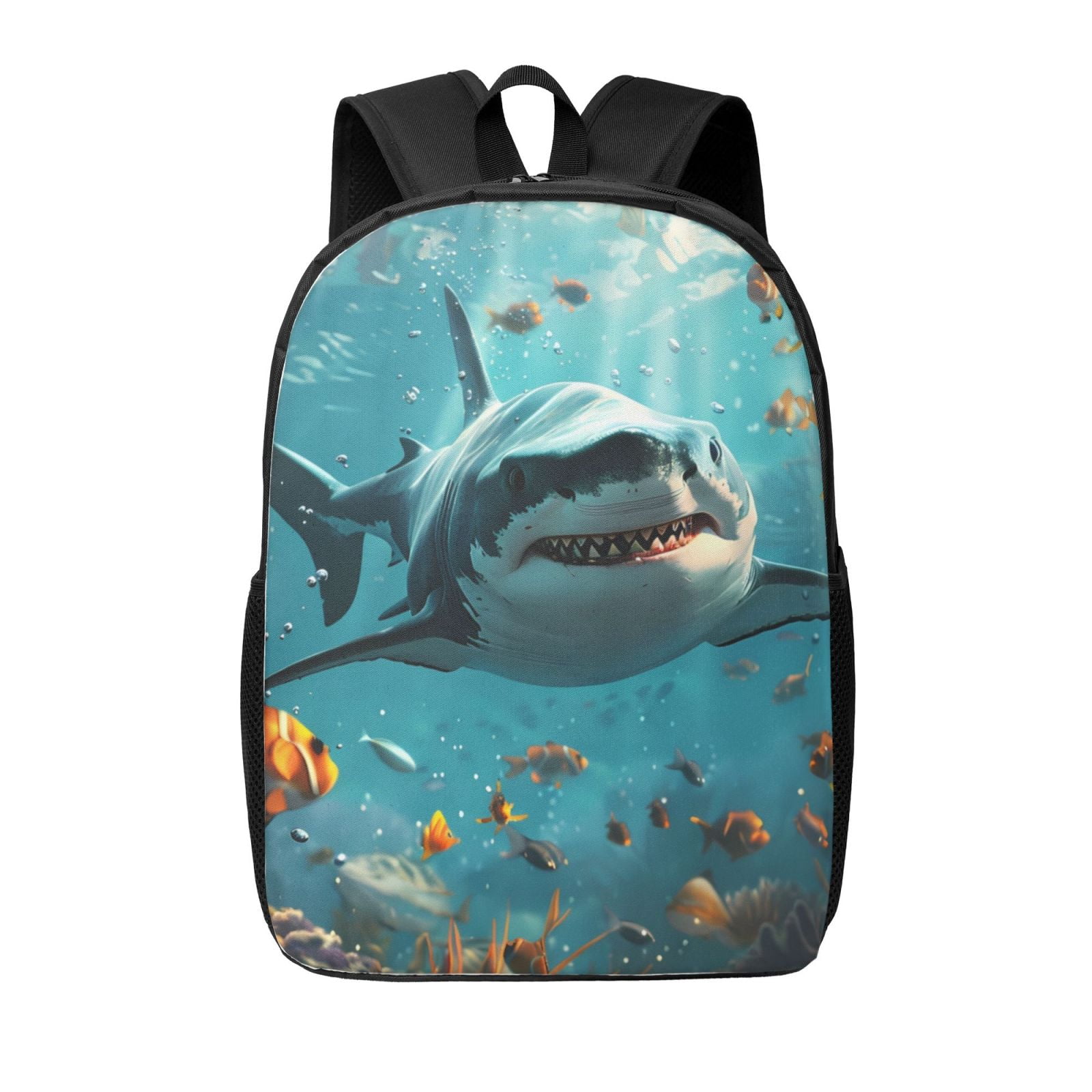Disketp Realistic Ocean Shark School Backpack, Lightweight Basic Middle ...