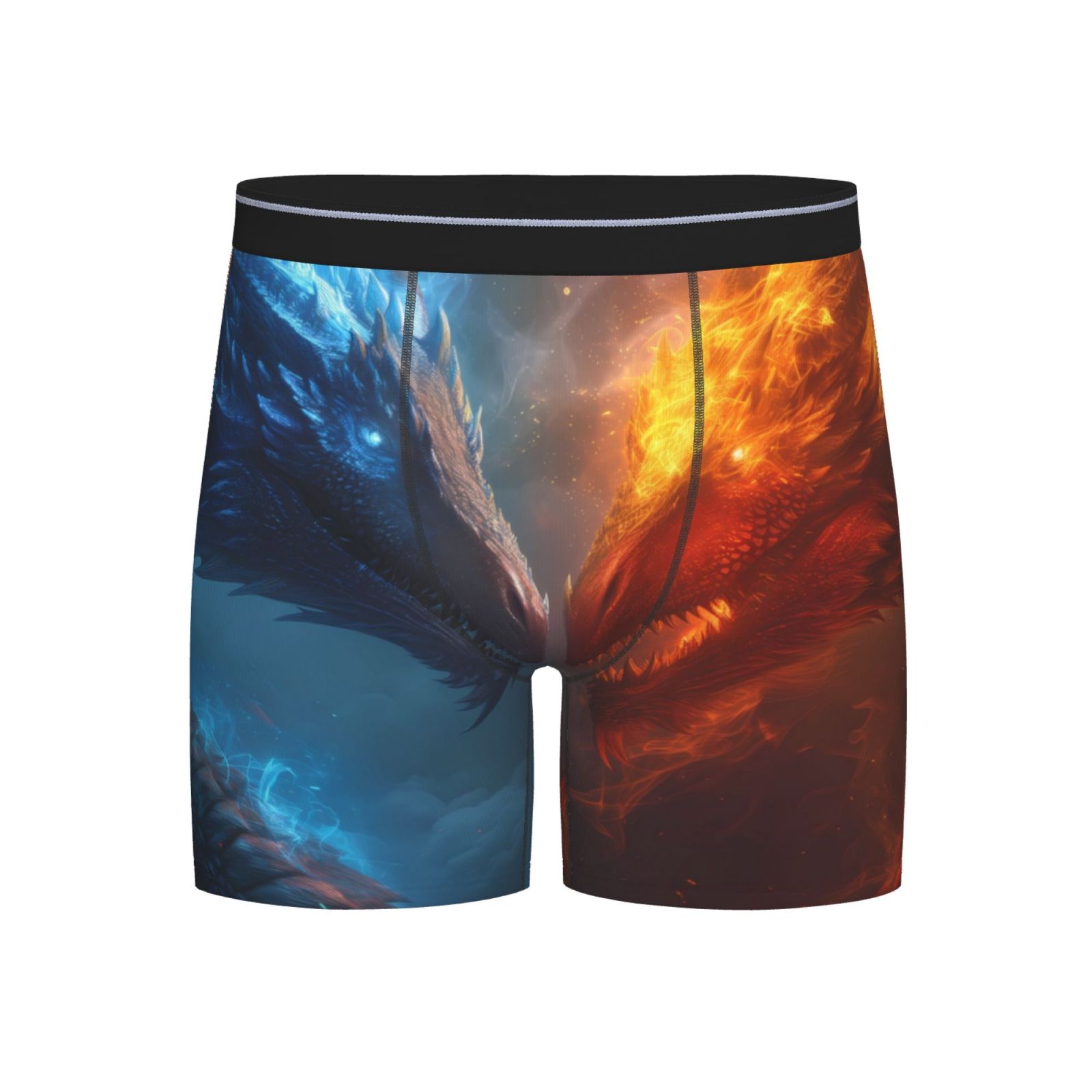 Disketp Red And Blue Fire Dragon E Men's Boxer Briefs Men’s Underwear ...