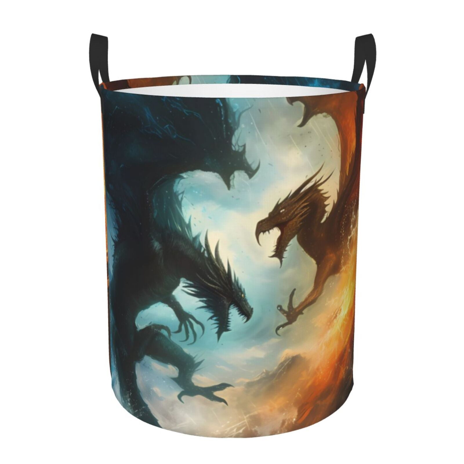 Disketp Red And Blue Flame Wave Dragon for Round Single Layer Dirty ...