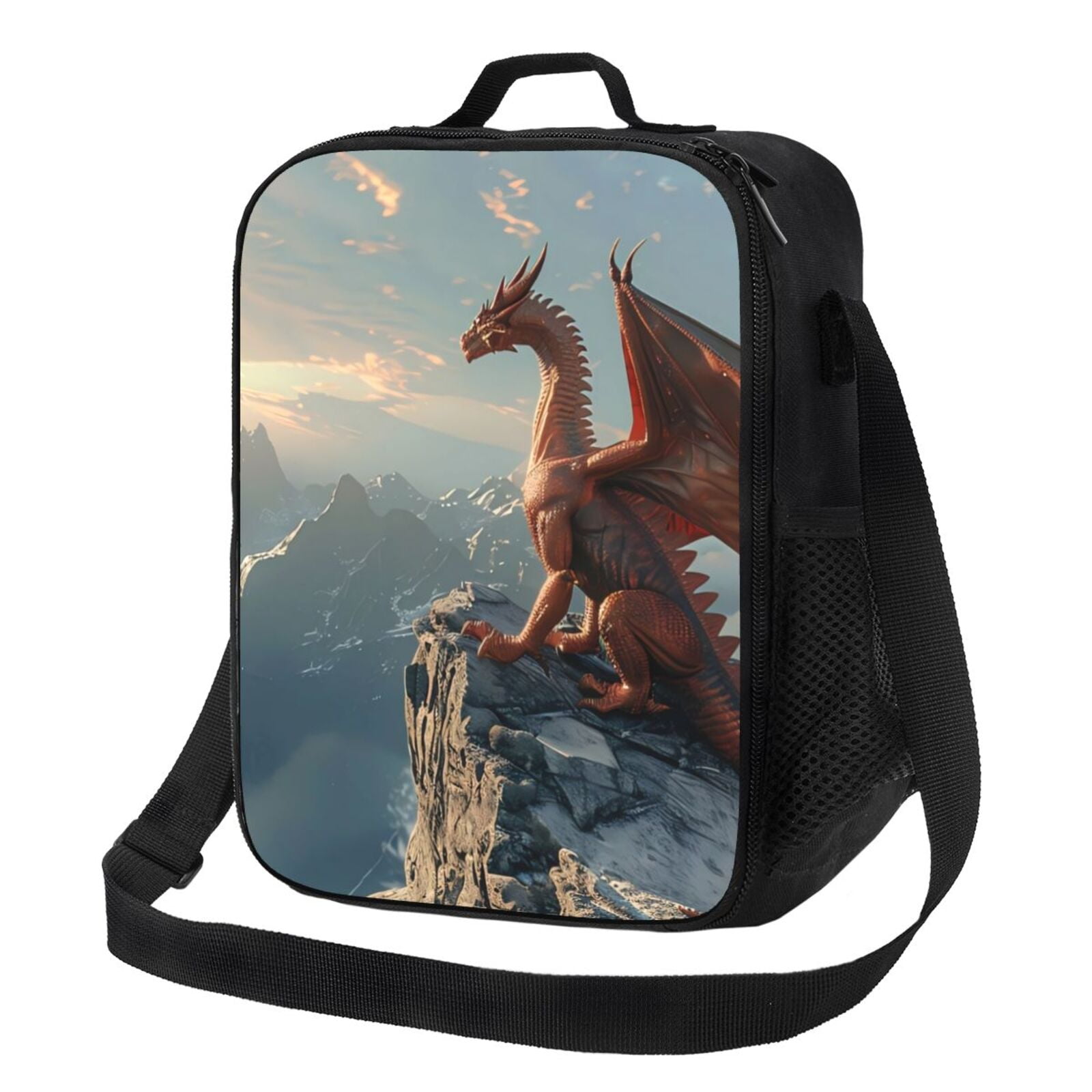 Disketp Red Dragon Mountain Sunrise Insulated Lunch Bag Lunch Box ...