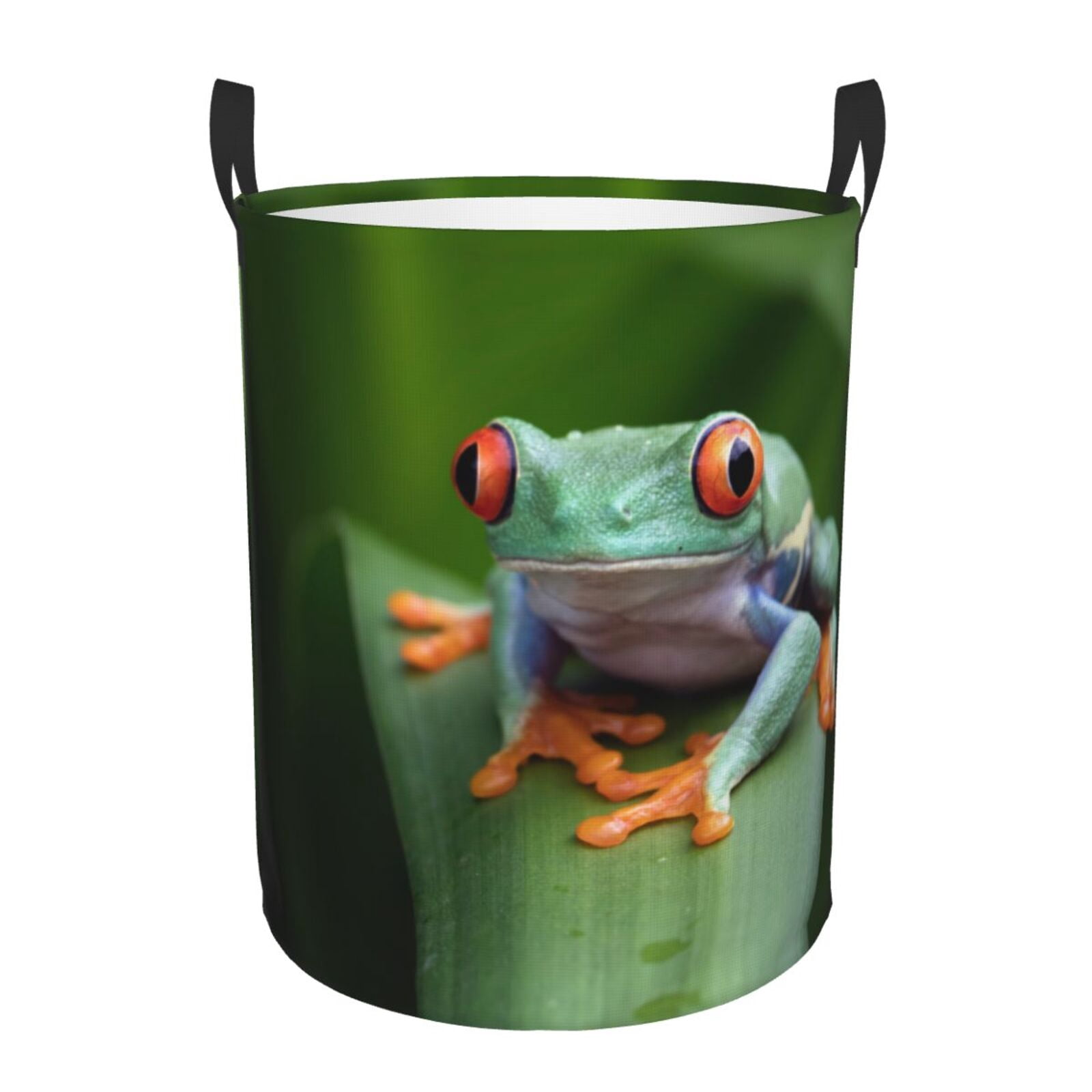 Disketp Red-Eyed Tree Frog for Round Single Layer Dirty Clothes Basket ...