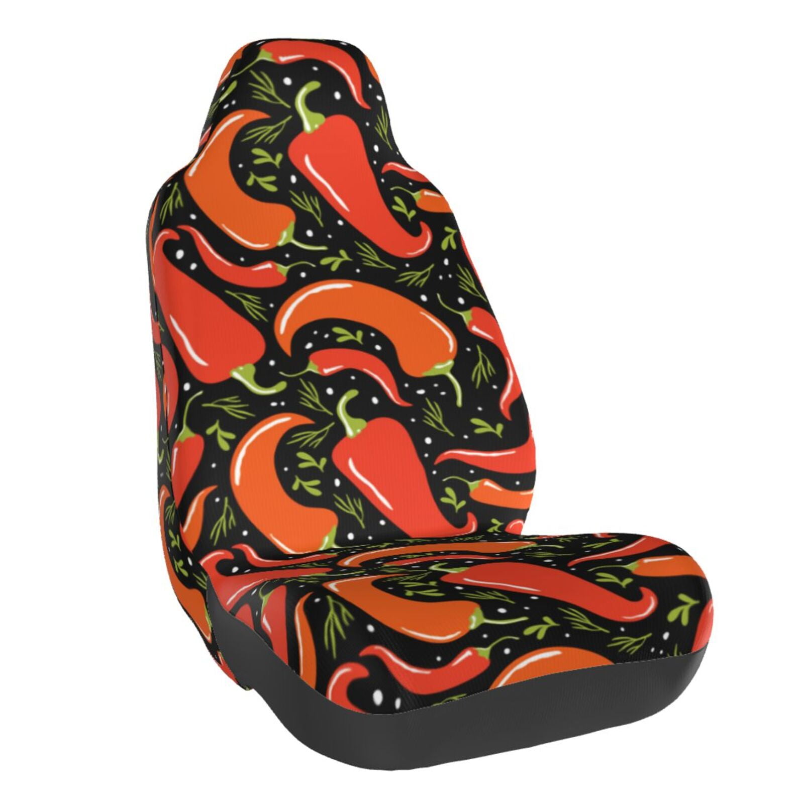 Disketp Red Hot Chili Car Seat Covers Universal Front Seat Coves for ...