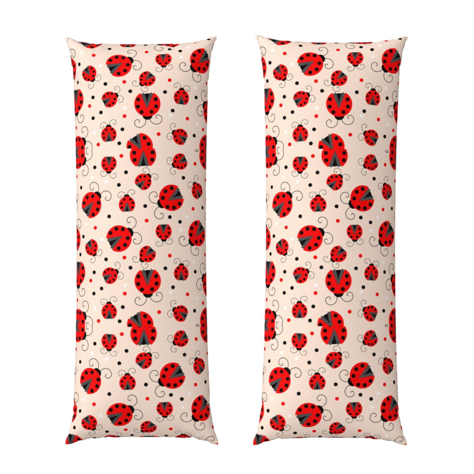 Disketp Red Ladybug Print Body Pillow Cover - Super Soft 20x54 Body ...