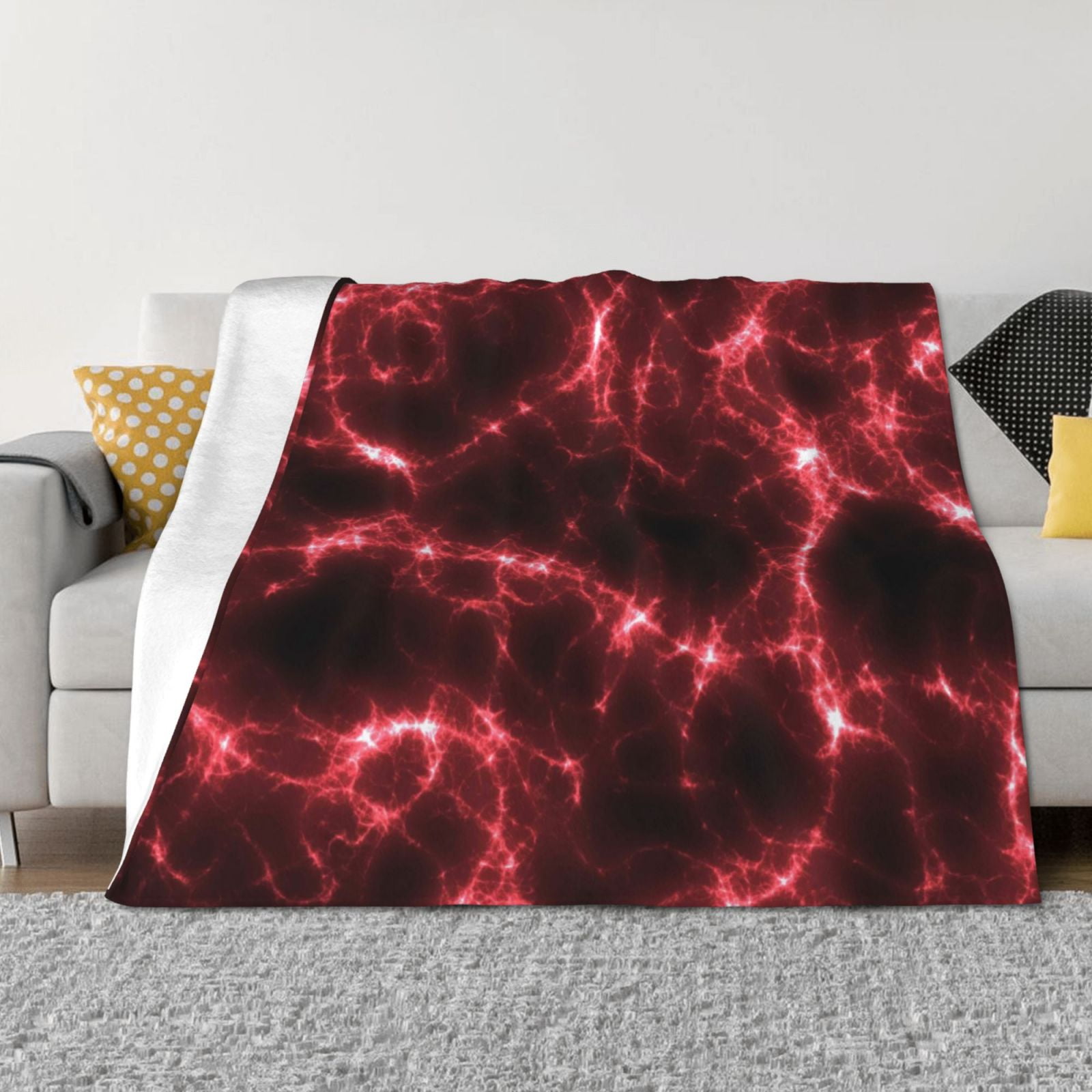 Disketp Red Line Flannel Blankets - Thick and Warm Blanket for Winter ...