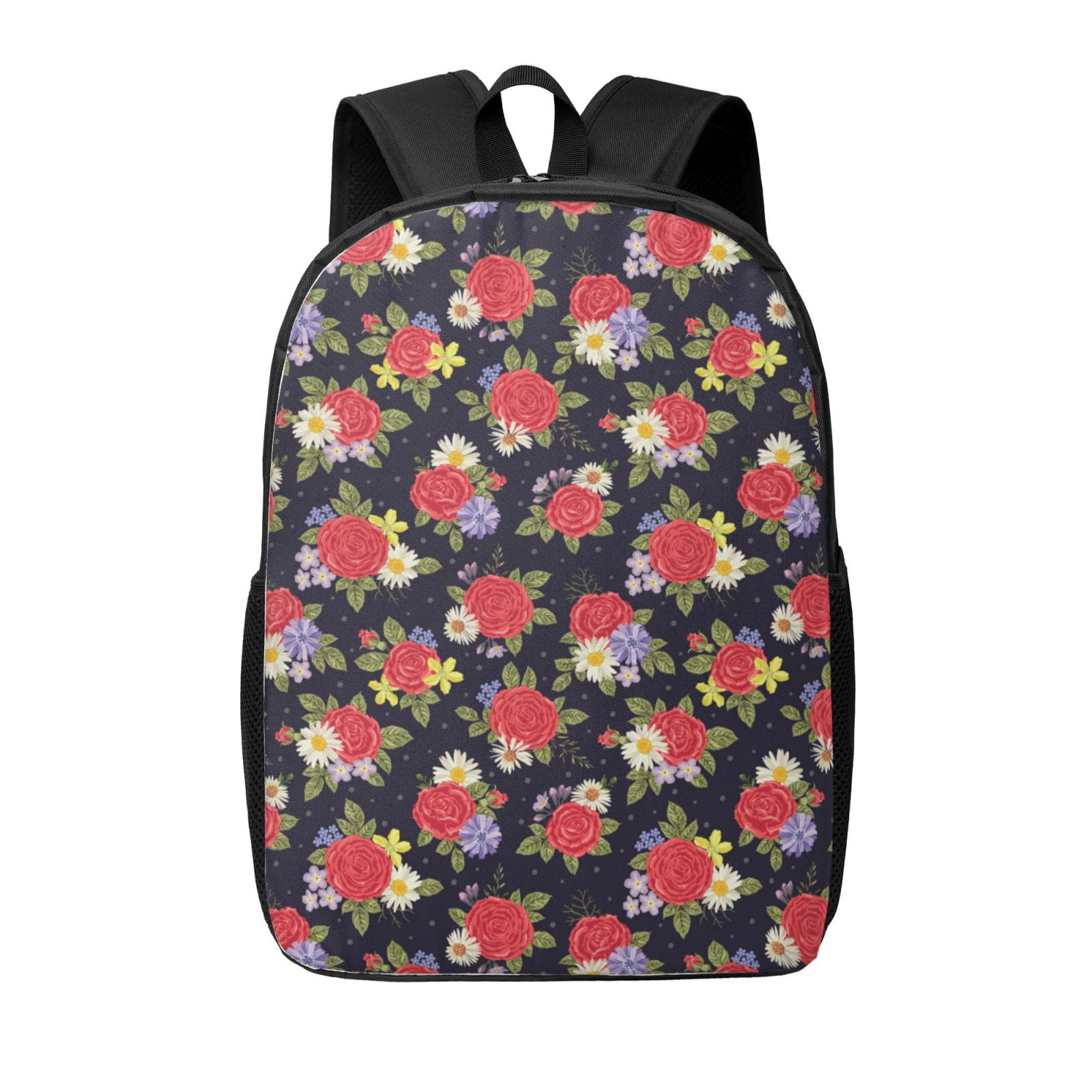 Disketp Red Rose Flower School Backpack, Lightweight Basic Middle ...