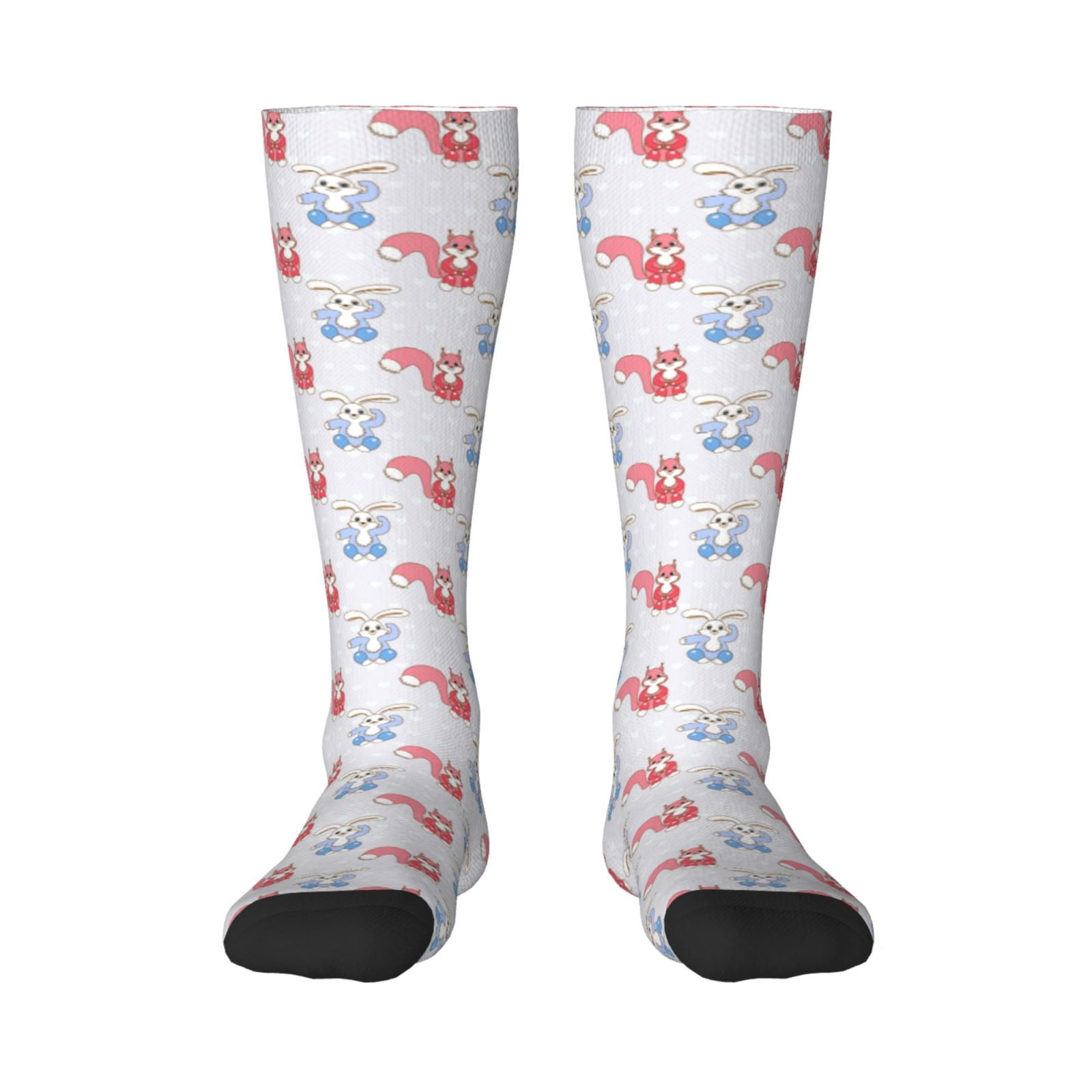 Disketp Red Squirrel And Blue Rabbit Print Unisex Contrast Color ...