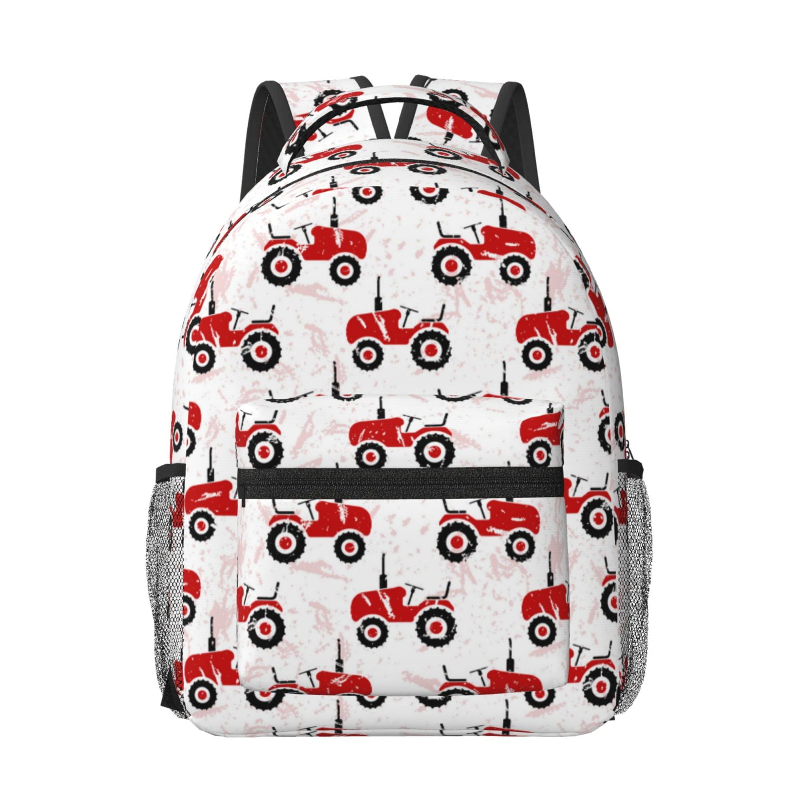 Disketp Red Wheeled Tractors Backpack - Comfortable Daypack with The ...