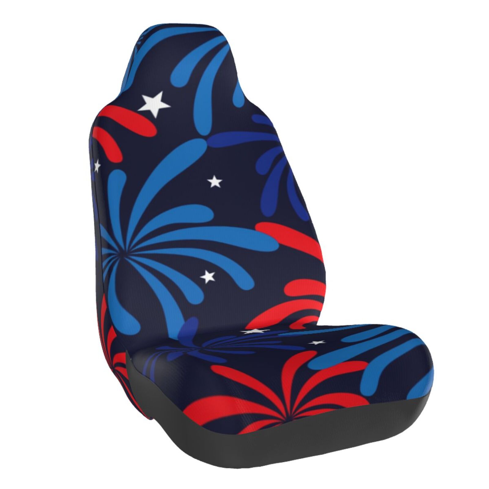 Disketp Red White Blue Fireworks Car Seat Covers Universal Front Seat ...