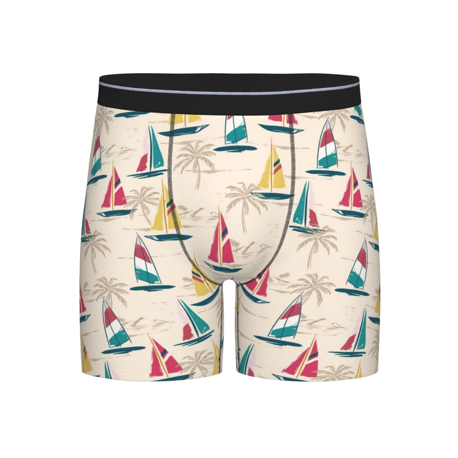 Disketp Reto Marine Nautical Men's Boxer Briefs Men’s Underwear Boxer ...