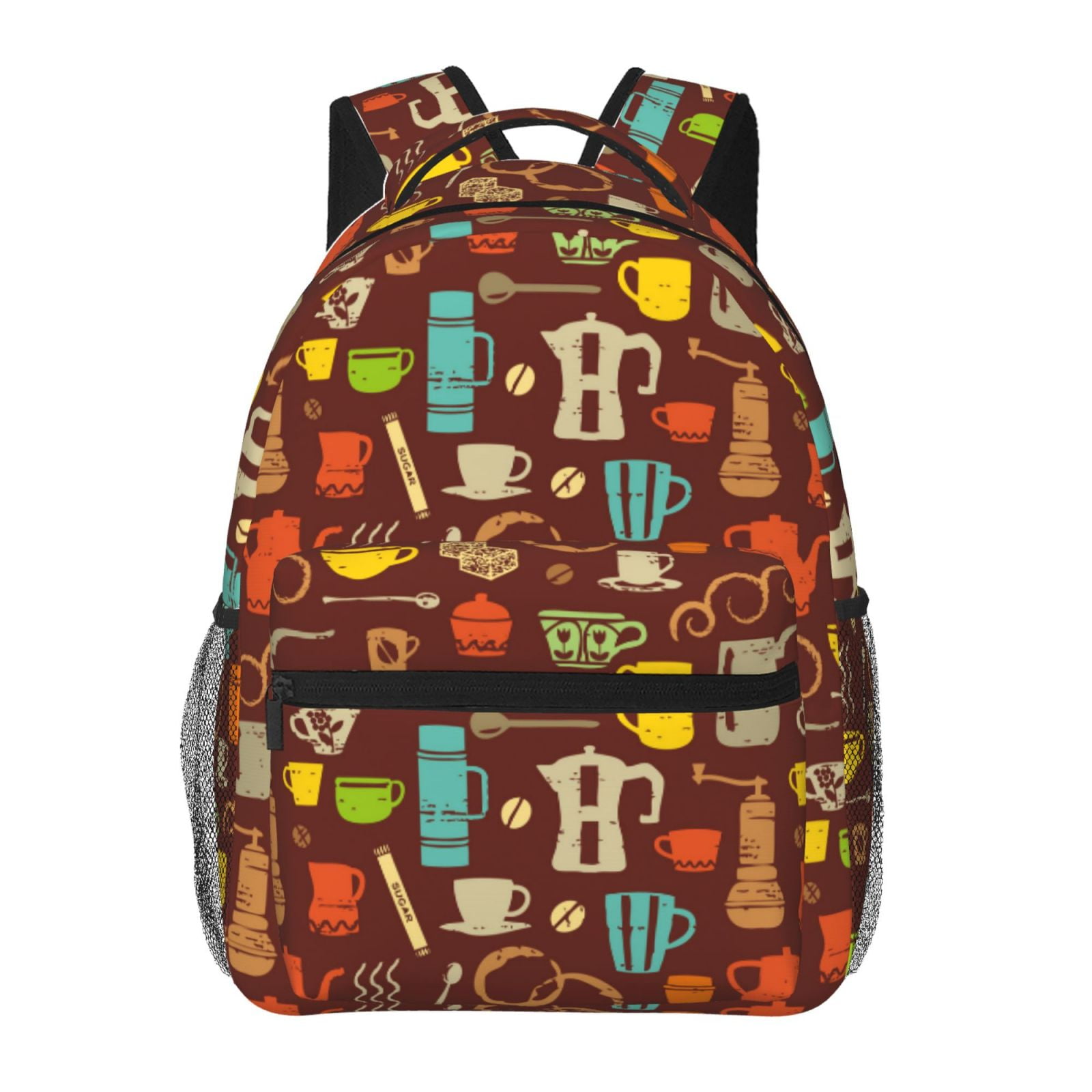 Disketp Retro Coffee Backpack for Men and Women - Lightweight Backpack ...