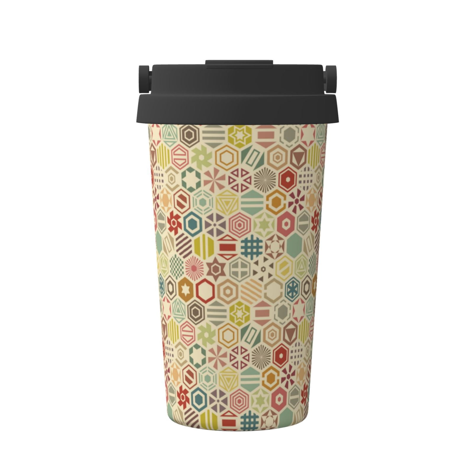 Disketp Retro Geometry Coffee Mug Pobtable To Stainless Steel Coffee ...
