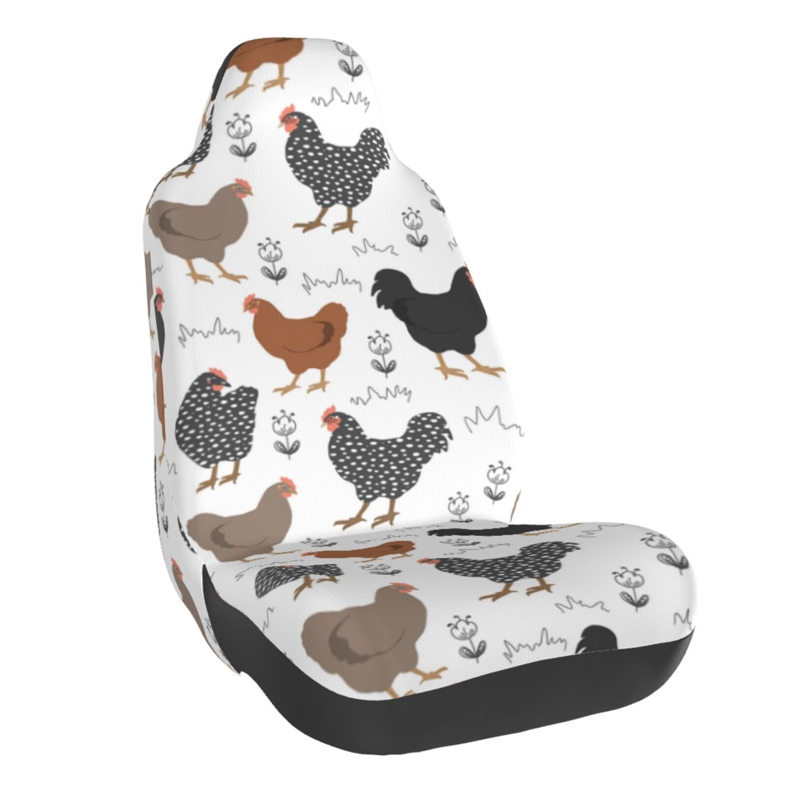 Disketp Retro Rooster Car Seat Covers Universal Front Seat Coves for ...