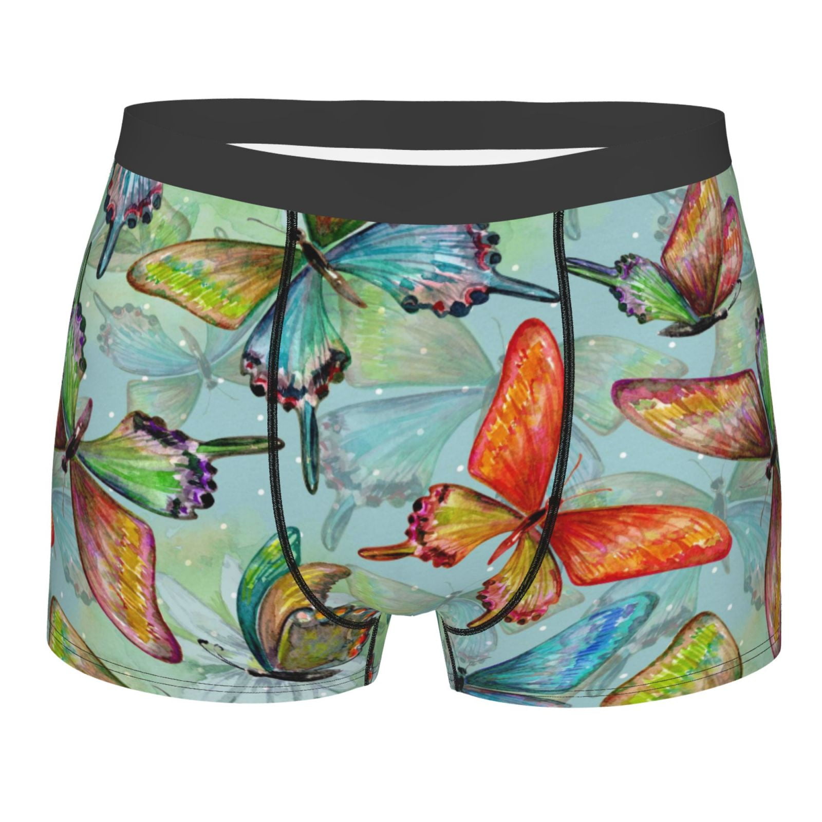 Disketp Retro Seamless Flying Butterflies Men'S Boxer Briefs,Soft And ...
