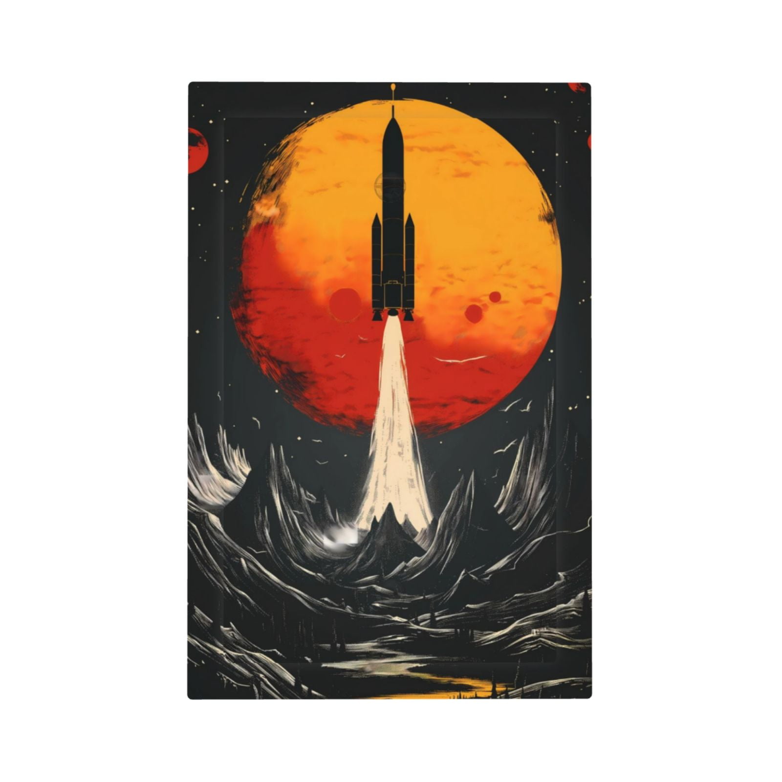 Disketp Retro Space Rocket Launch Decorator Light Switch or Receptacle ...