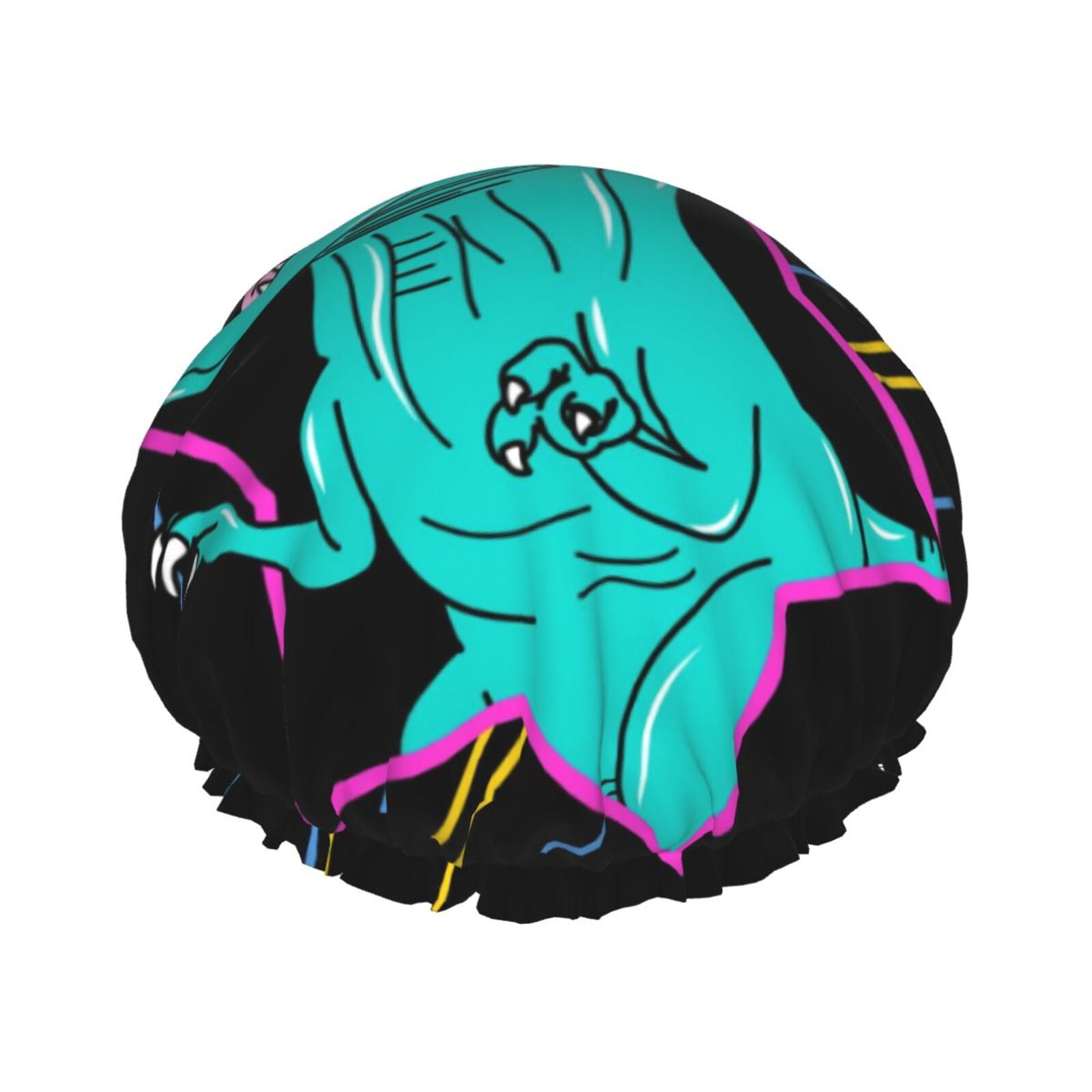 Disketp Rex Dinosaur With Sunglasses Shower Caps,Reusable Shower Cap ...