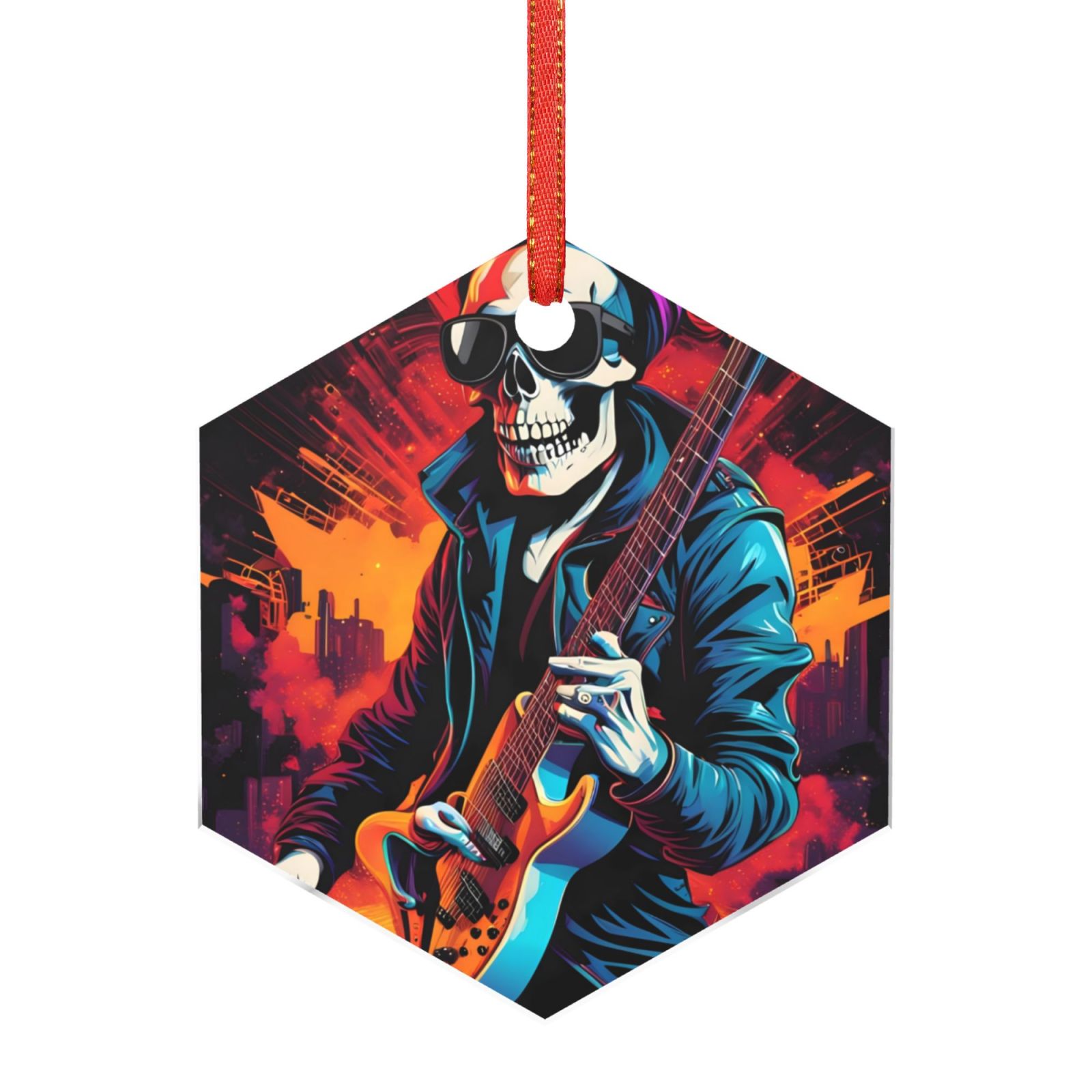 Disketp Rock Skull Singer The Christmas Ornaments, Christmas Tree ...